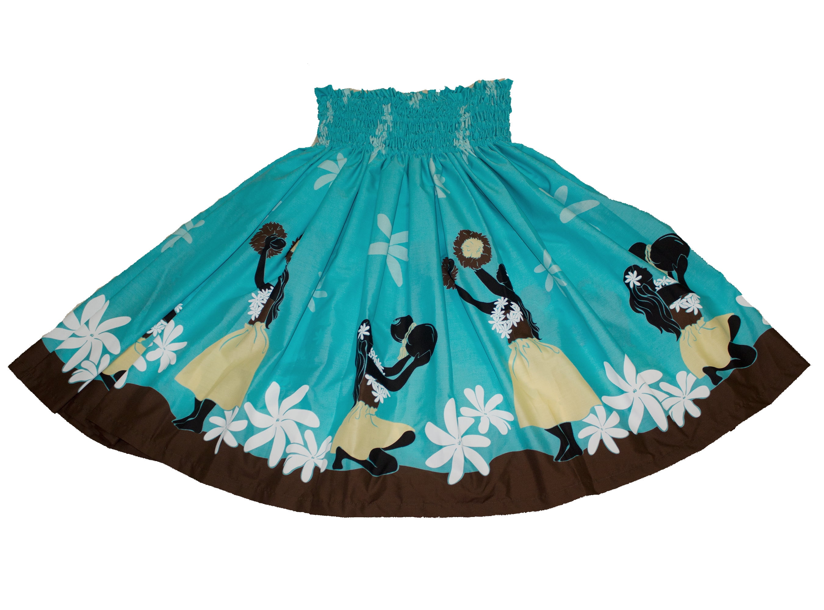Hawaiian Pa'u Hula Dancer Dress Skirts Hawaii Hula Girls Blue Color For ...