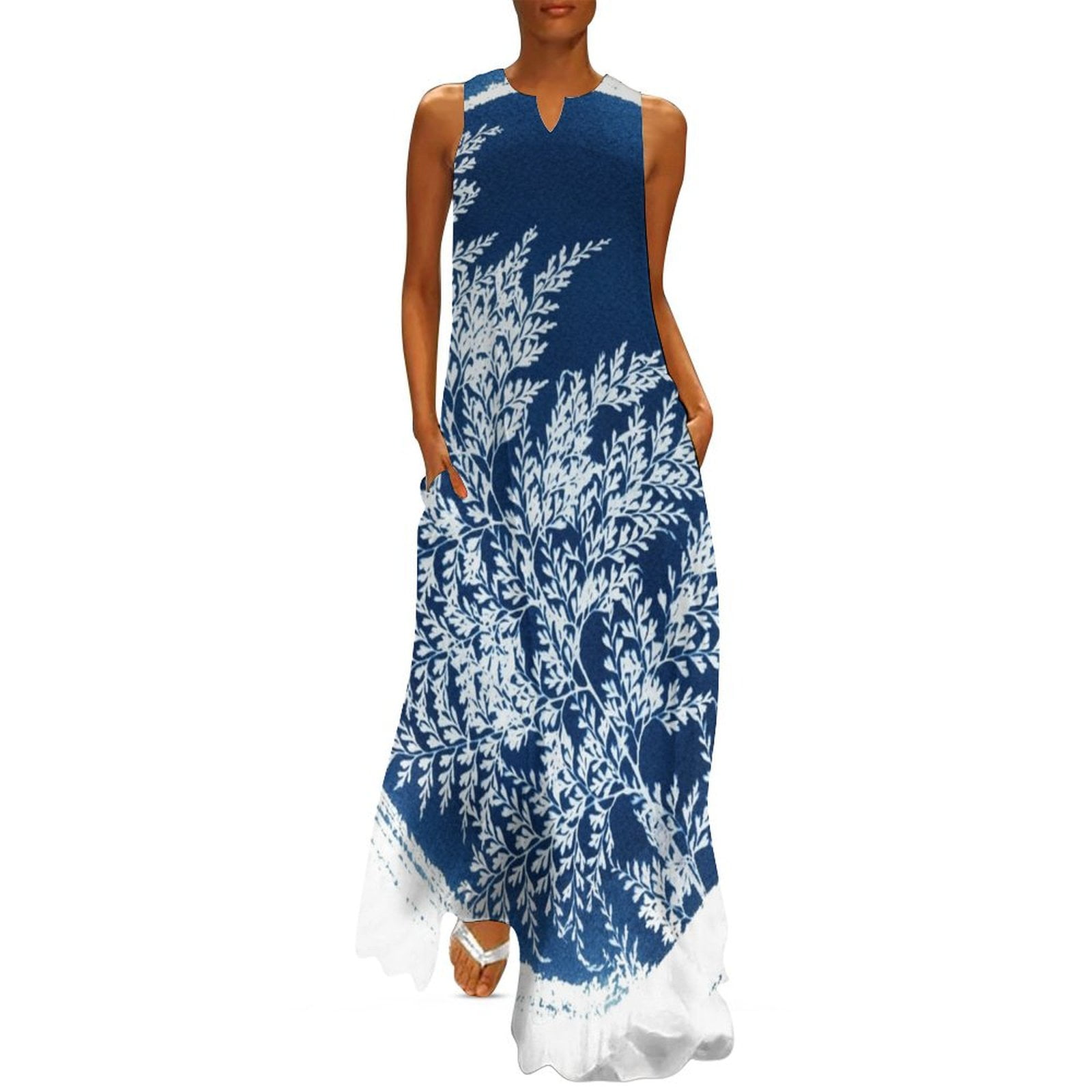 Hawaiian Palapalai Fern Long Dress dresses summer dresses women summer ...