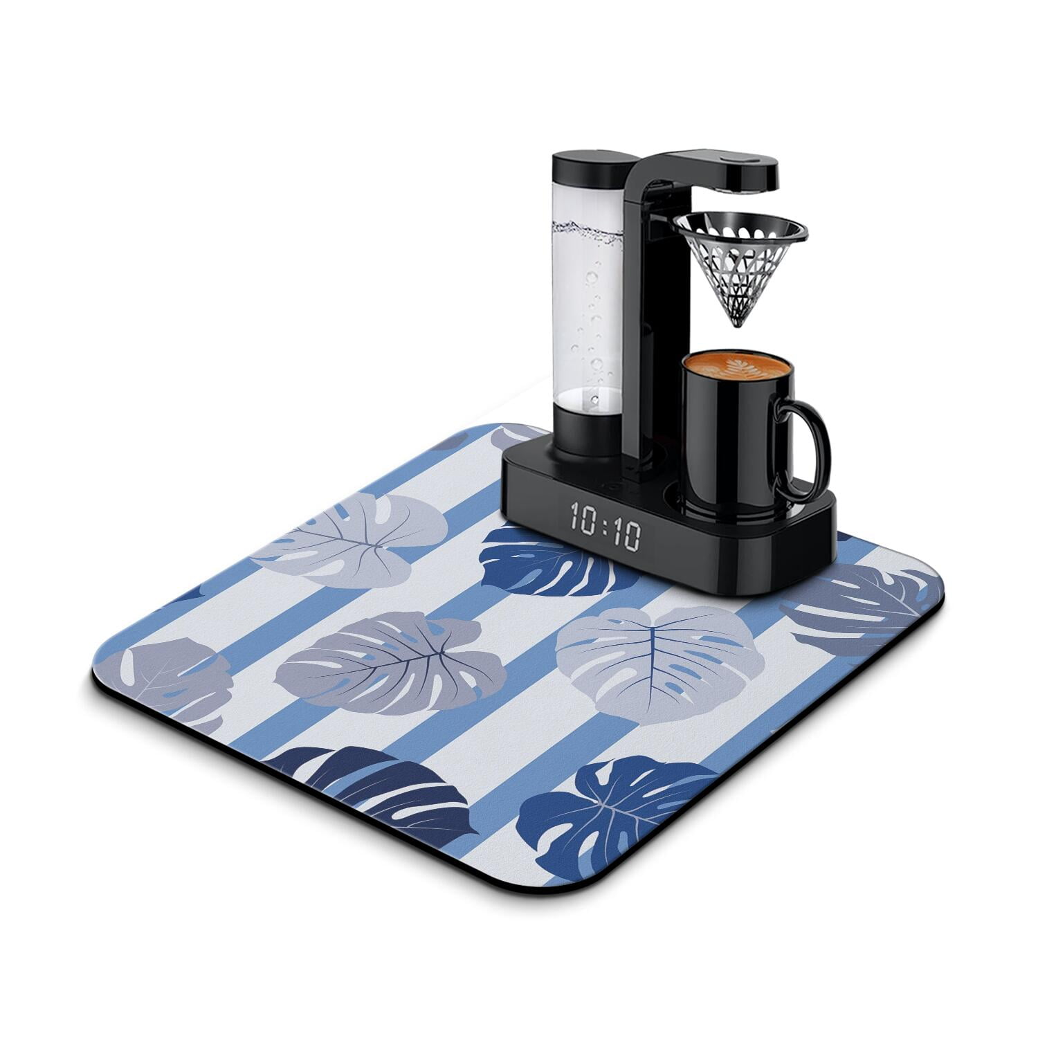 Hawaiian Palm Leaf Dish Drying Mat, Tropical Leaf Absorbent Coffee Mat ...