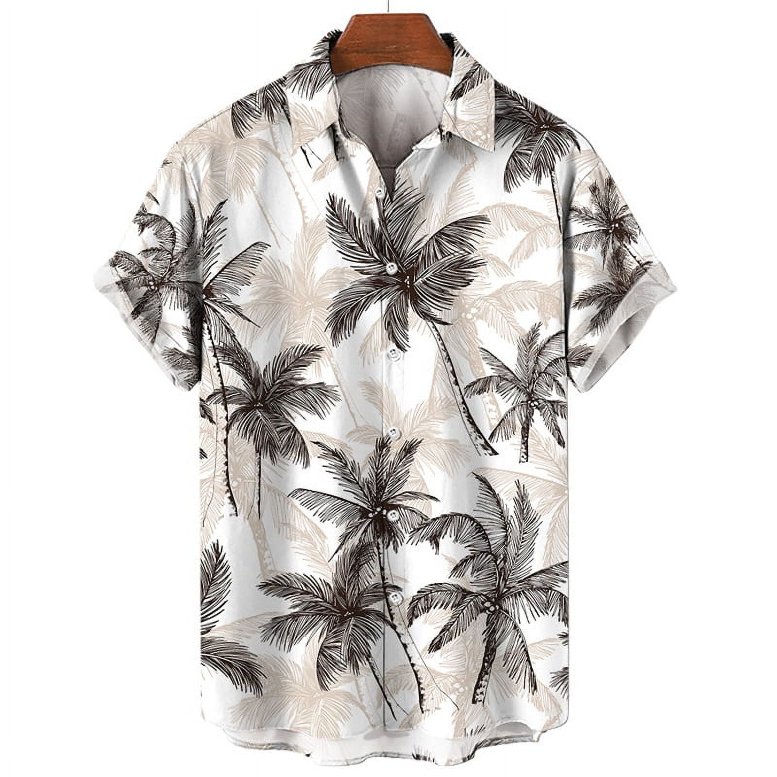 Hawaiian Palm Tree 3d Print Shirt For Men Cool Summer Street Short ...