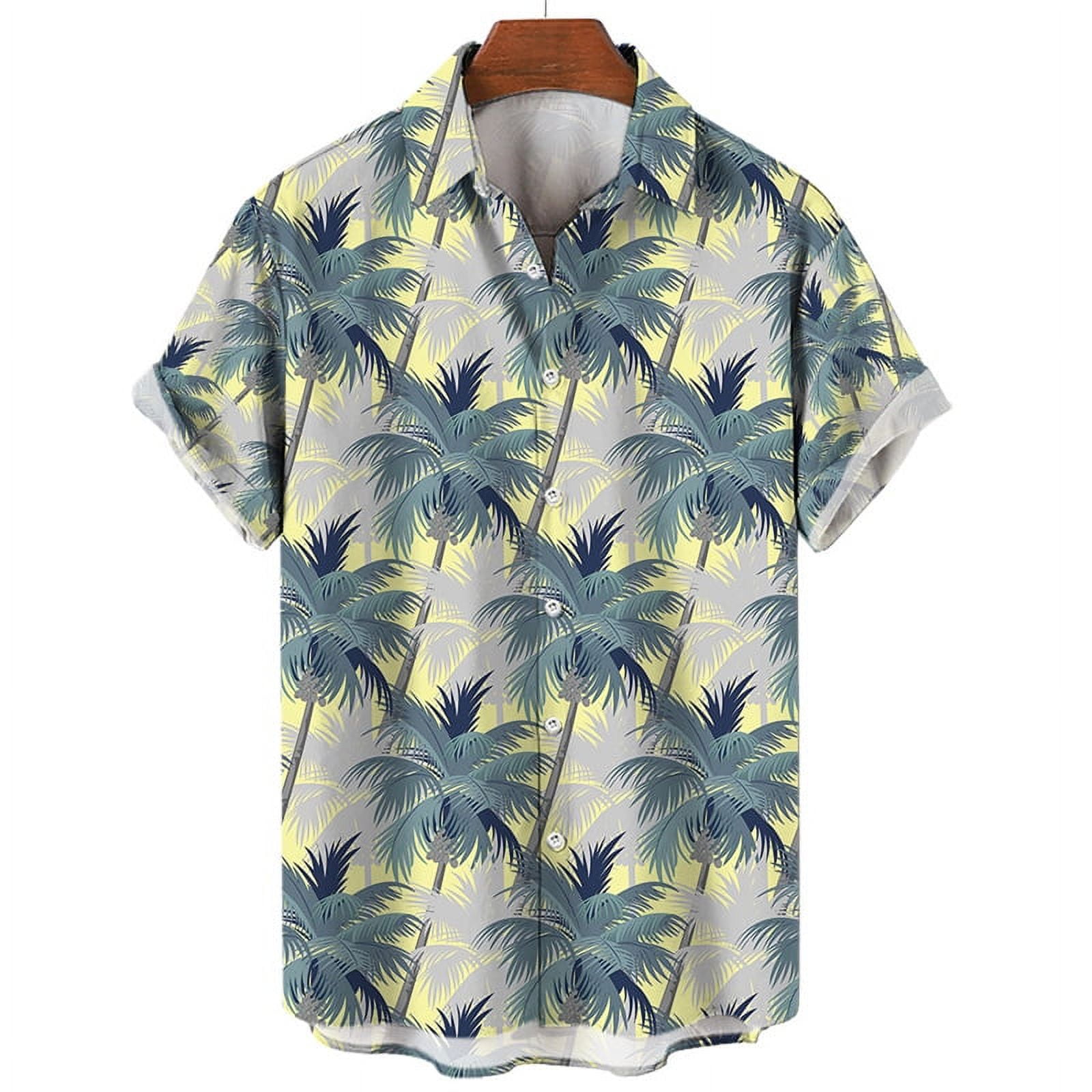 Hawaiian Palm Tree 3d Print Shirt For Men Cool Summer Street Short ...