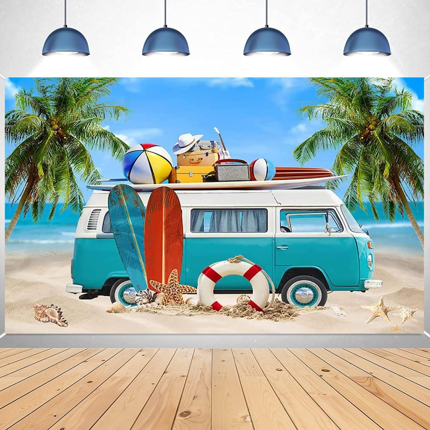 Hawaiian Party Backdrop Banner for Beach Weddings Party Decorations ...