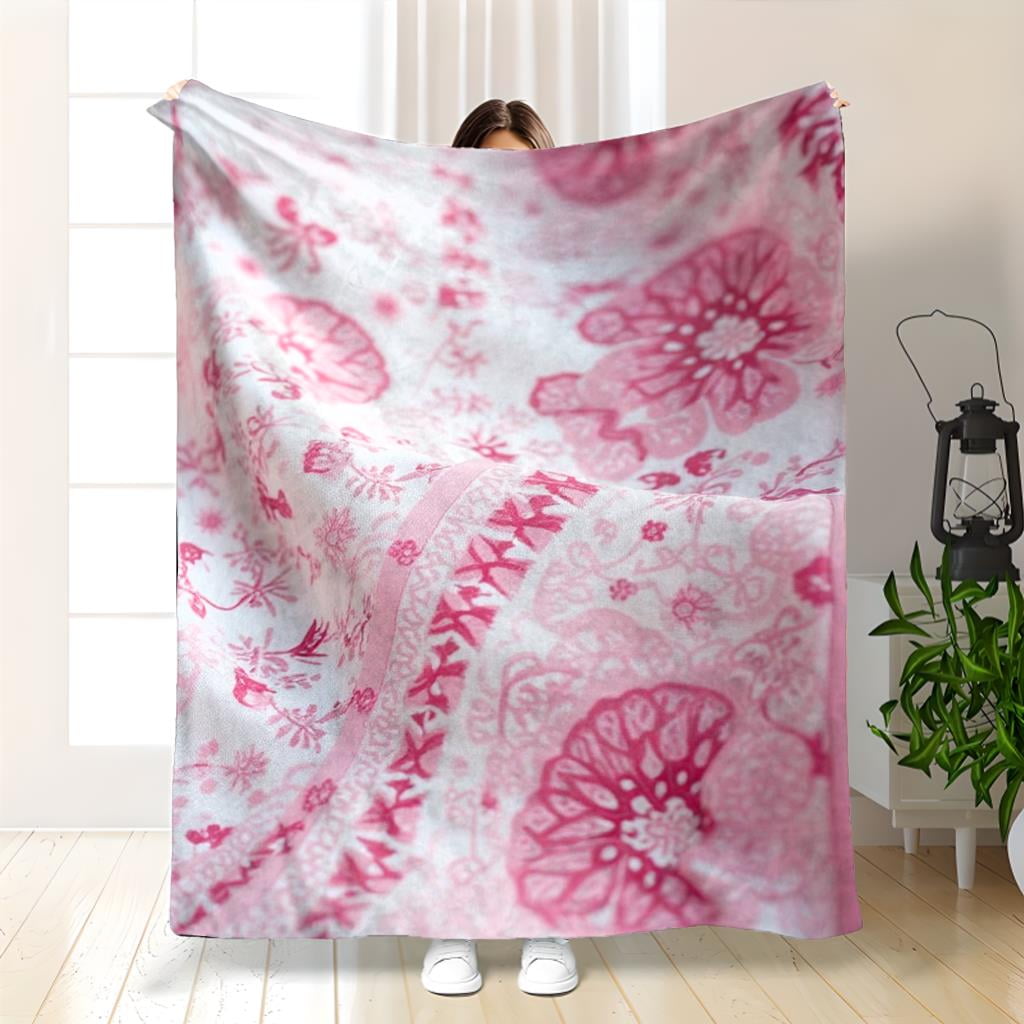 Hawaiian Patchwork Pattern Blanket | Soft Lightweight Quick Dry Flannel ...
