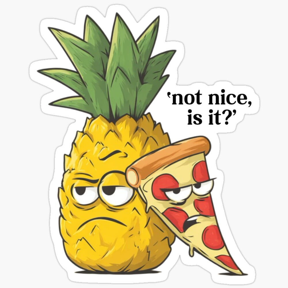 Hawaiian Pizza Stickerphone Decal Water Bottle Stickers, Vinyl Stickers ...