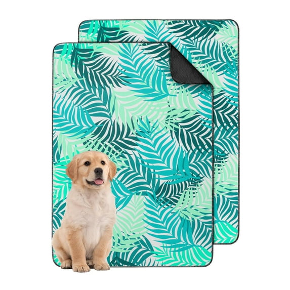 Hawaiian Plant Pattern Reusable Potty Pads for Dogs, 24" x35" Non-Slip ...