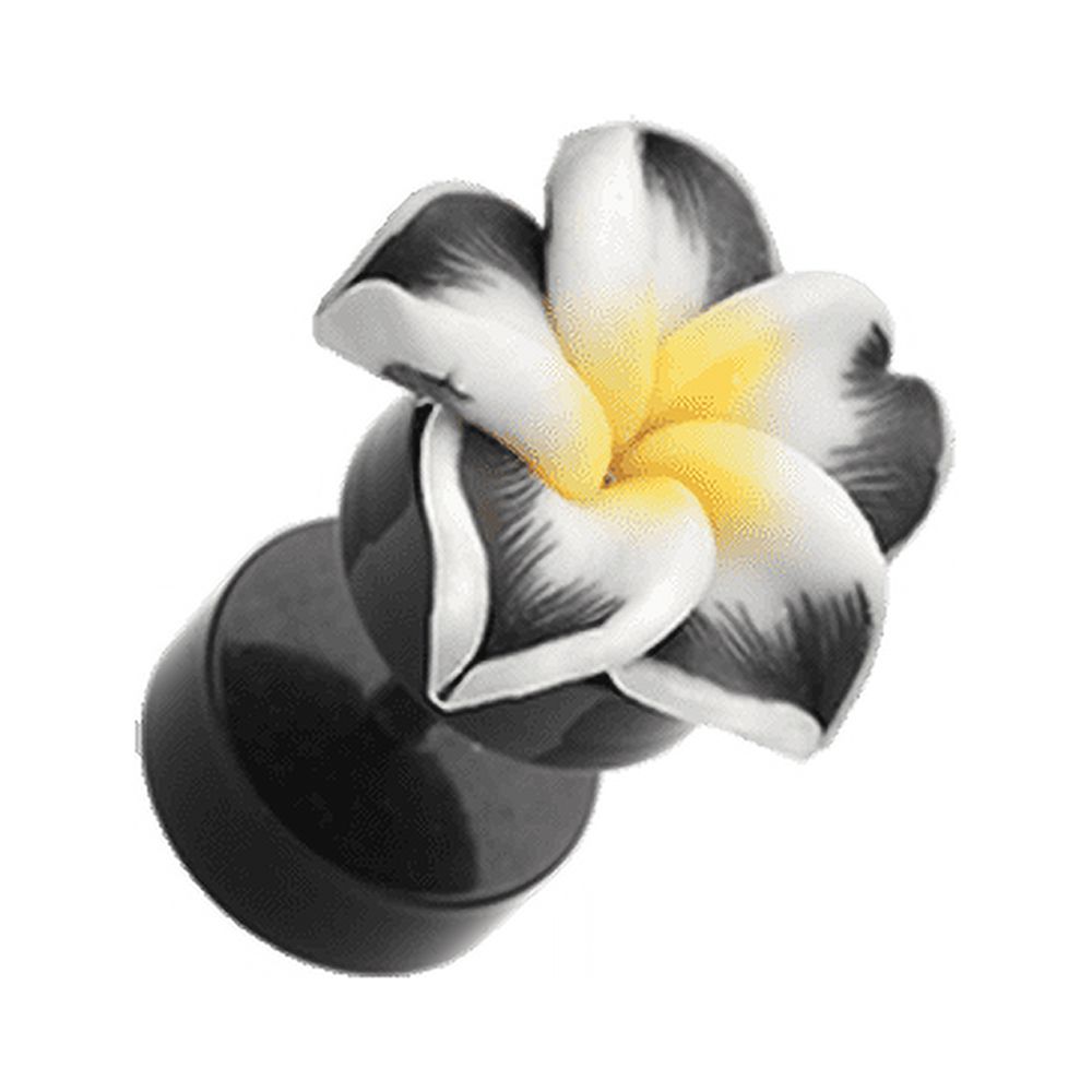 Hawaiian Plumeria Flower Acrylic Fake Plug - Walmart.com