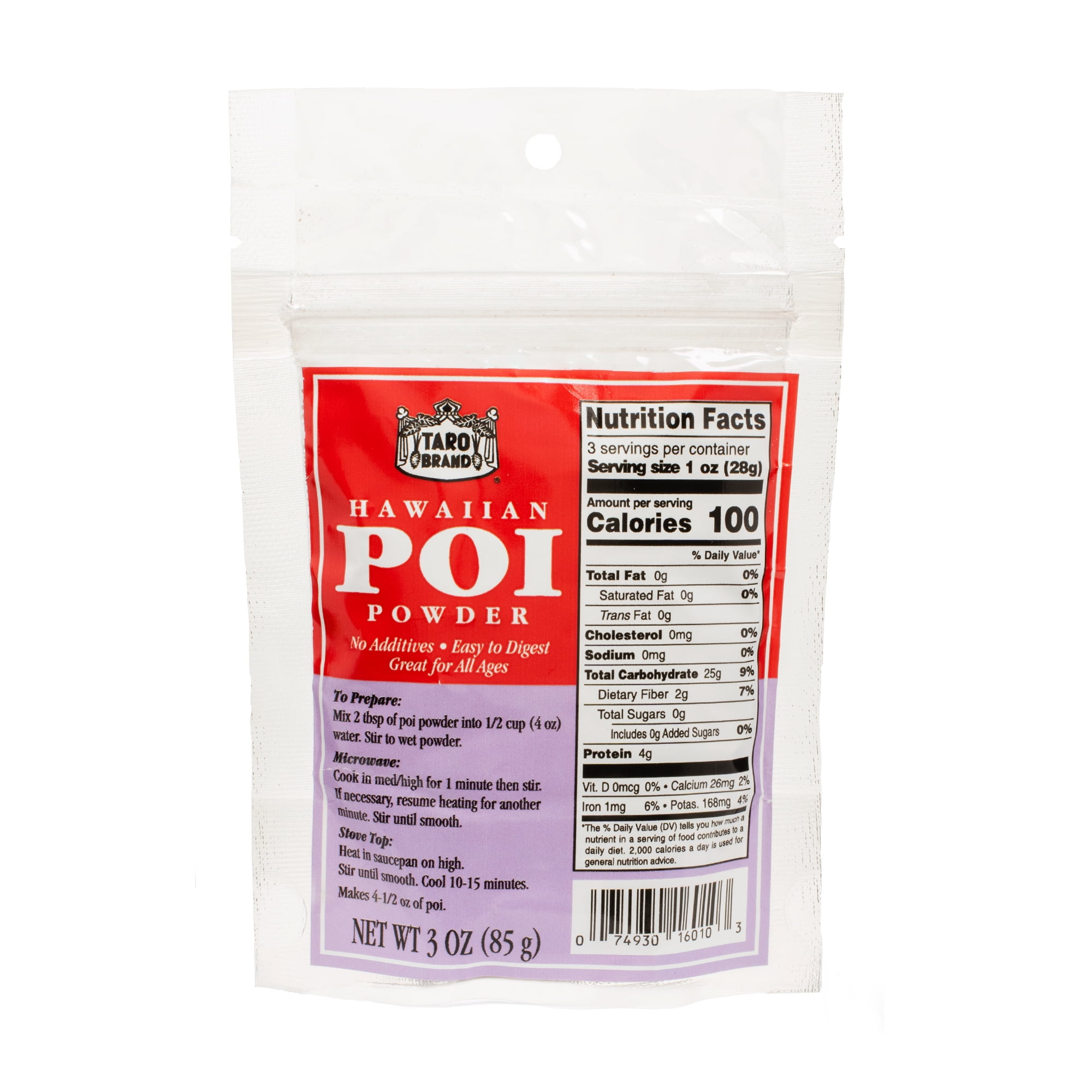 Hawaiian Poi Powder 3oz - Made in Hawaii From Hawaiian Taro - Walmart.com
