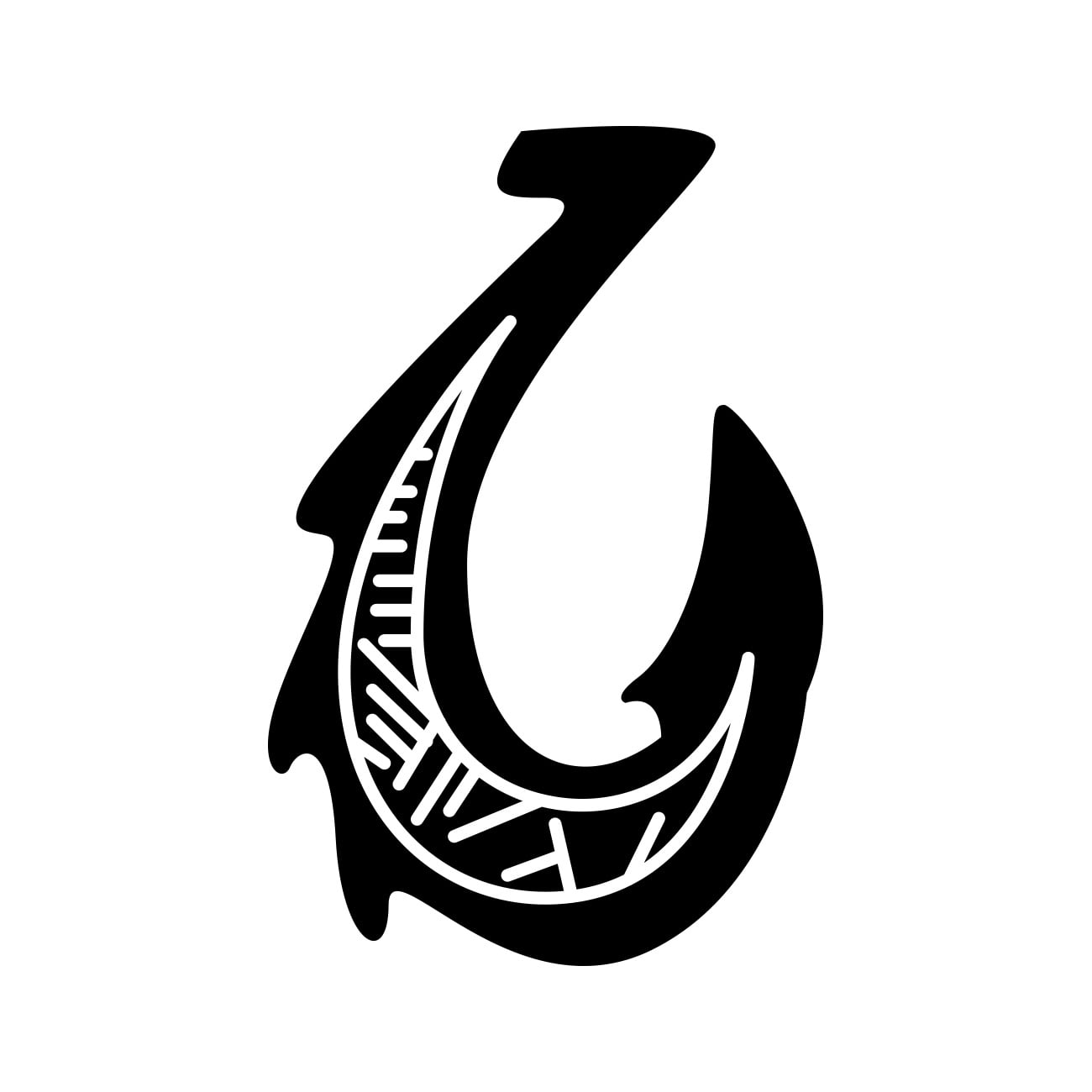 Hawaiian Polynesian Fish Hook Sticker Decal Die Cut - Self Adhesive ...