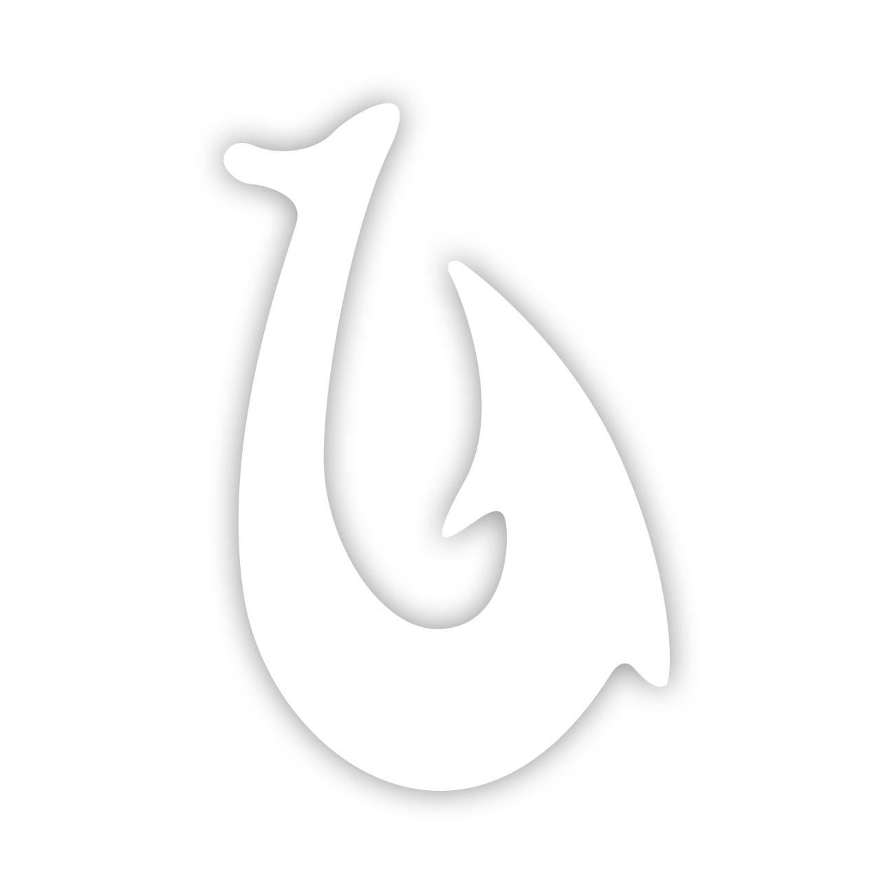 Hawaiian Polynesian Fish Hook V1 Sticker Decal Die Cut - Self Adhesive ...
