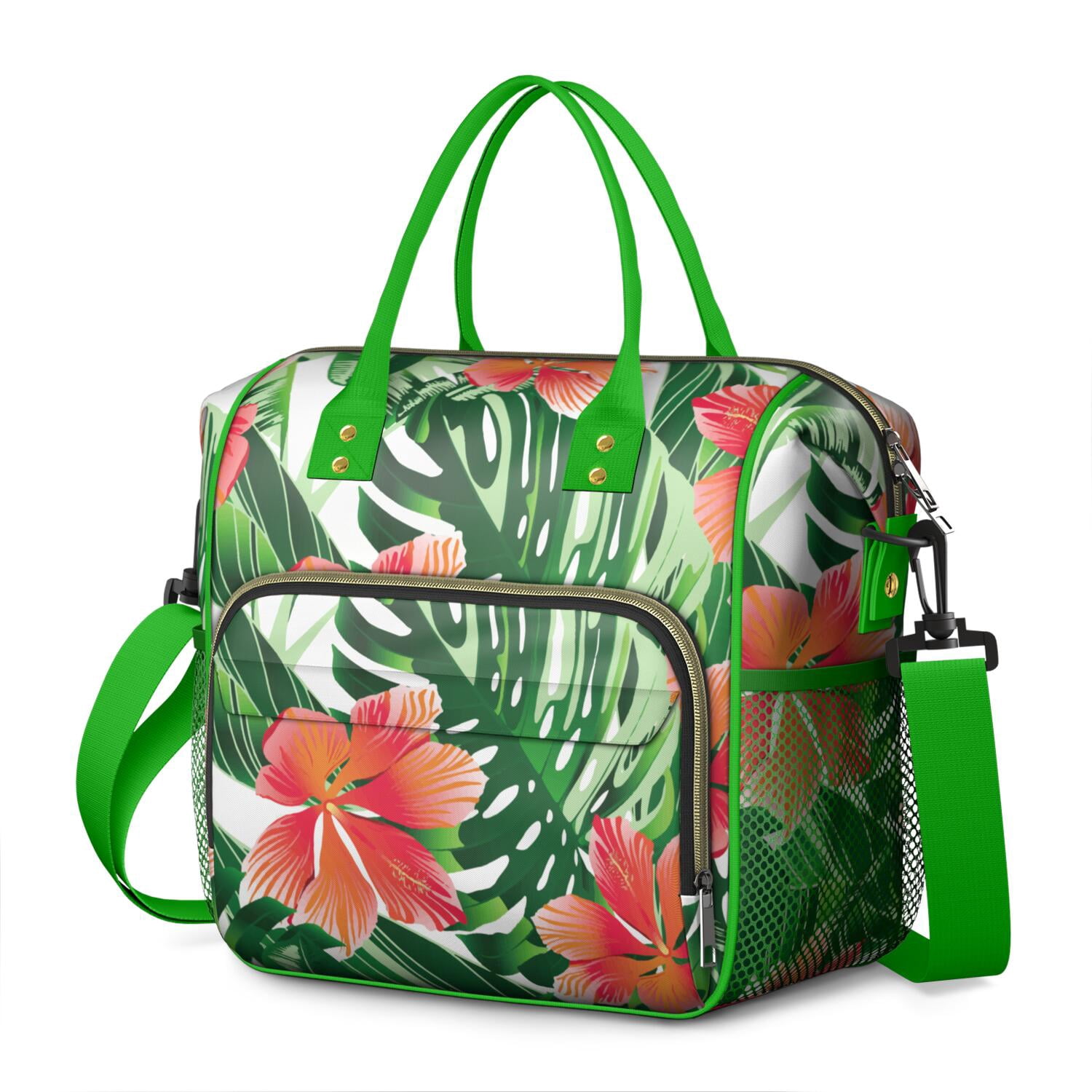 Hawaiian Print Dual Compartment Lunch Bag – Waterproof Leakproof ...