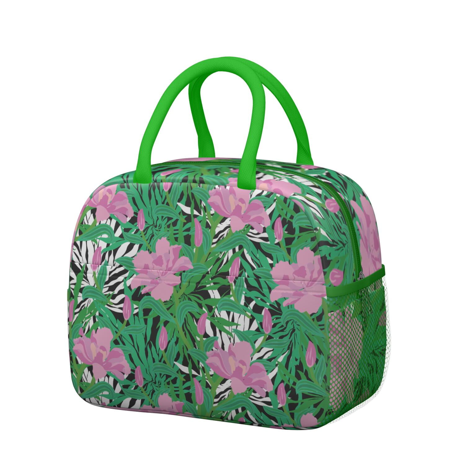 Hawaiian Print Insulated Lunch Bag - Leakproof Thermal Lunch Box for ...