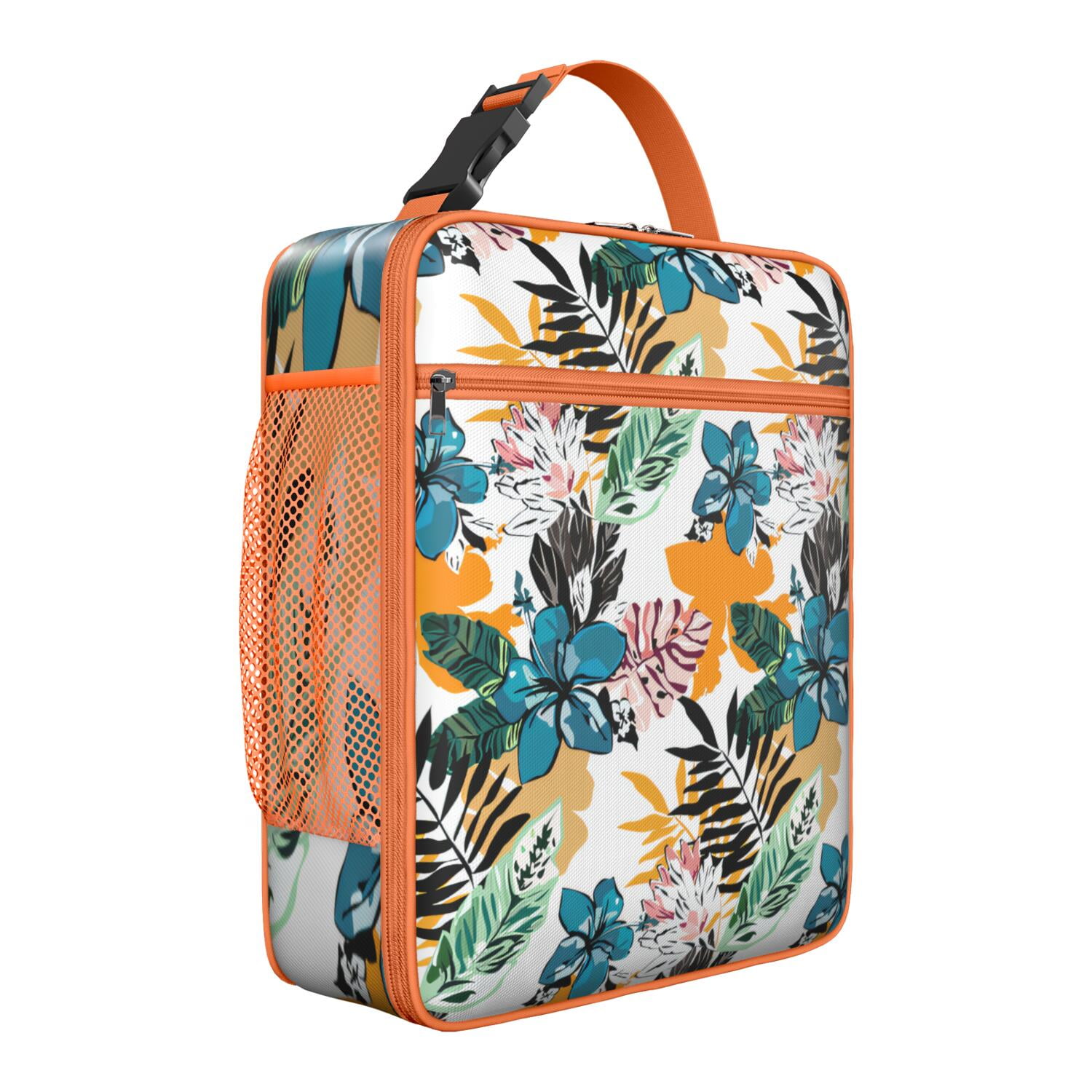 Hawaiian Print Insulated Lunch Tote – Botanical Jungle Leaves and ...