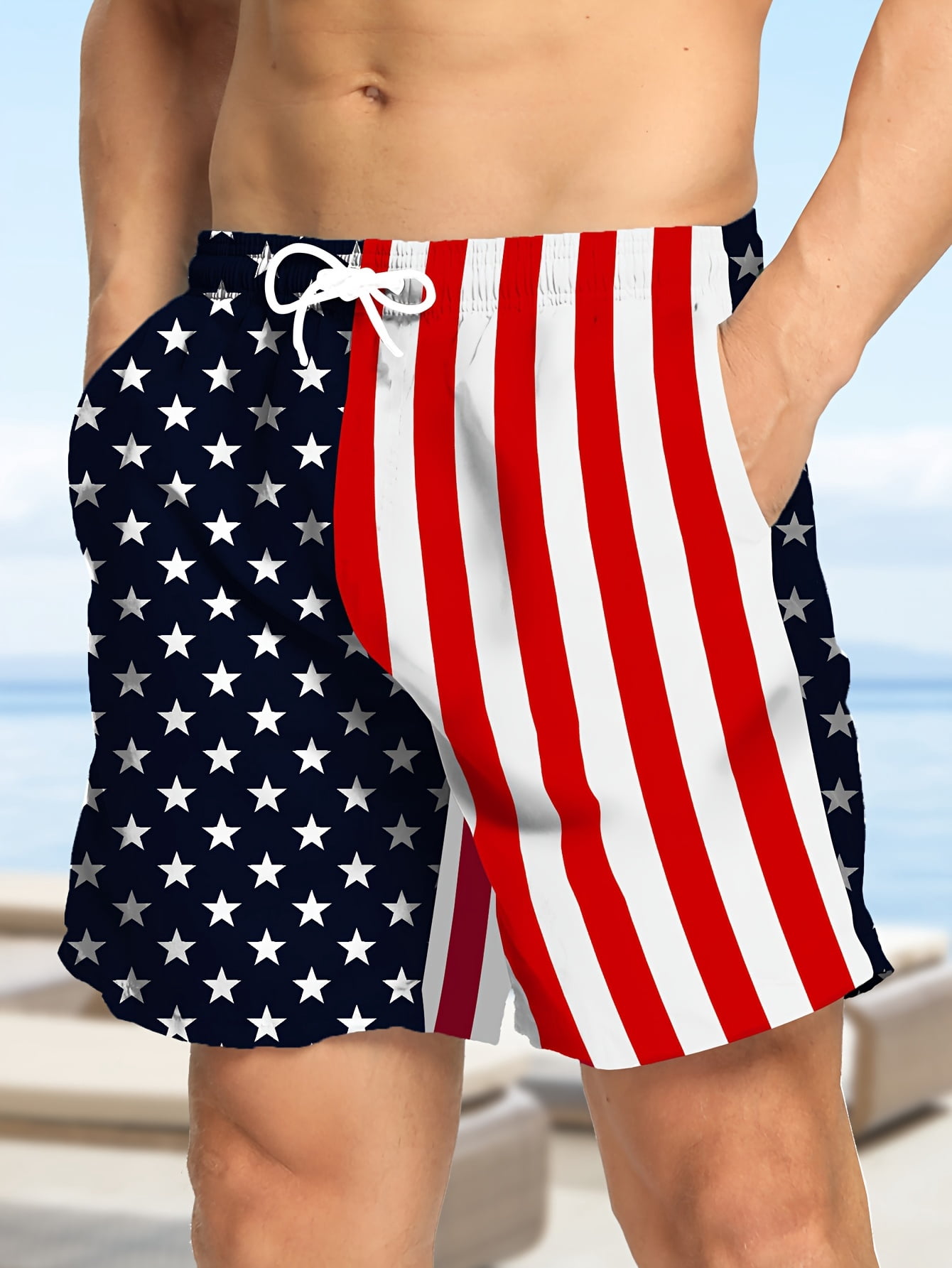 Hawaiian Print Swim Trunks & Board Shorts For Men - Quick Dry With ...