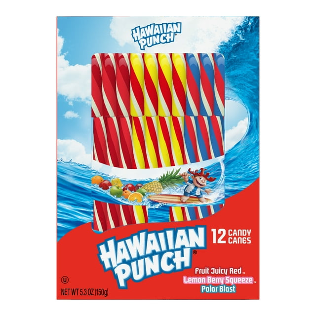 Hawaiian Punch Assorted Flavor Christmas Candy Canes Stocking Stuffers ...