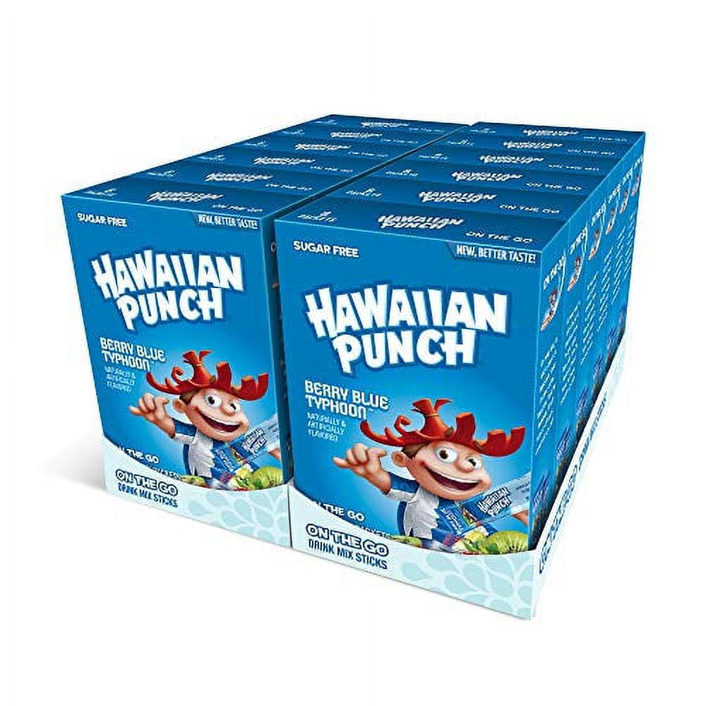 Hawaiian Punch Berry Blue Typhoon Powder Drink Mix, 12 Boxes, 72 Sticks ...