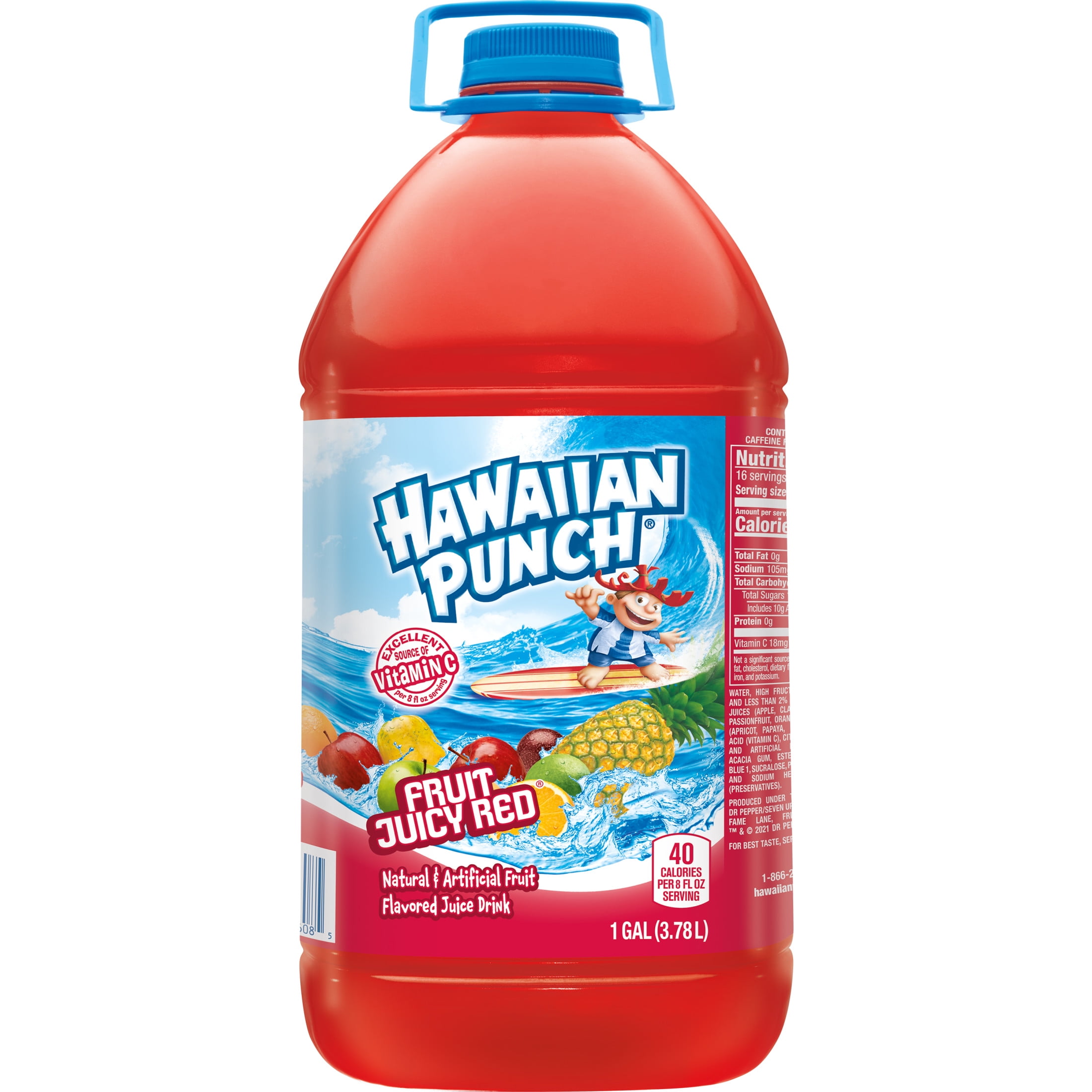 Hawaiian Punch, Fruit Juicy Red Juice, 1 Gal Bottle, Tropical Flavor ...