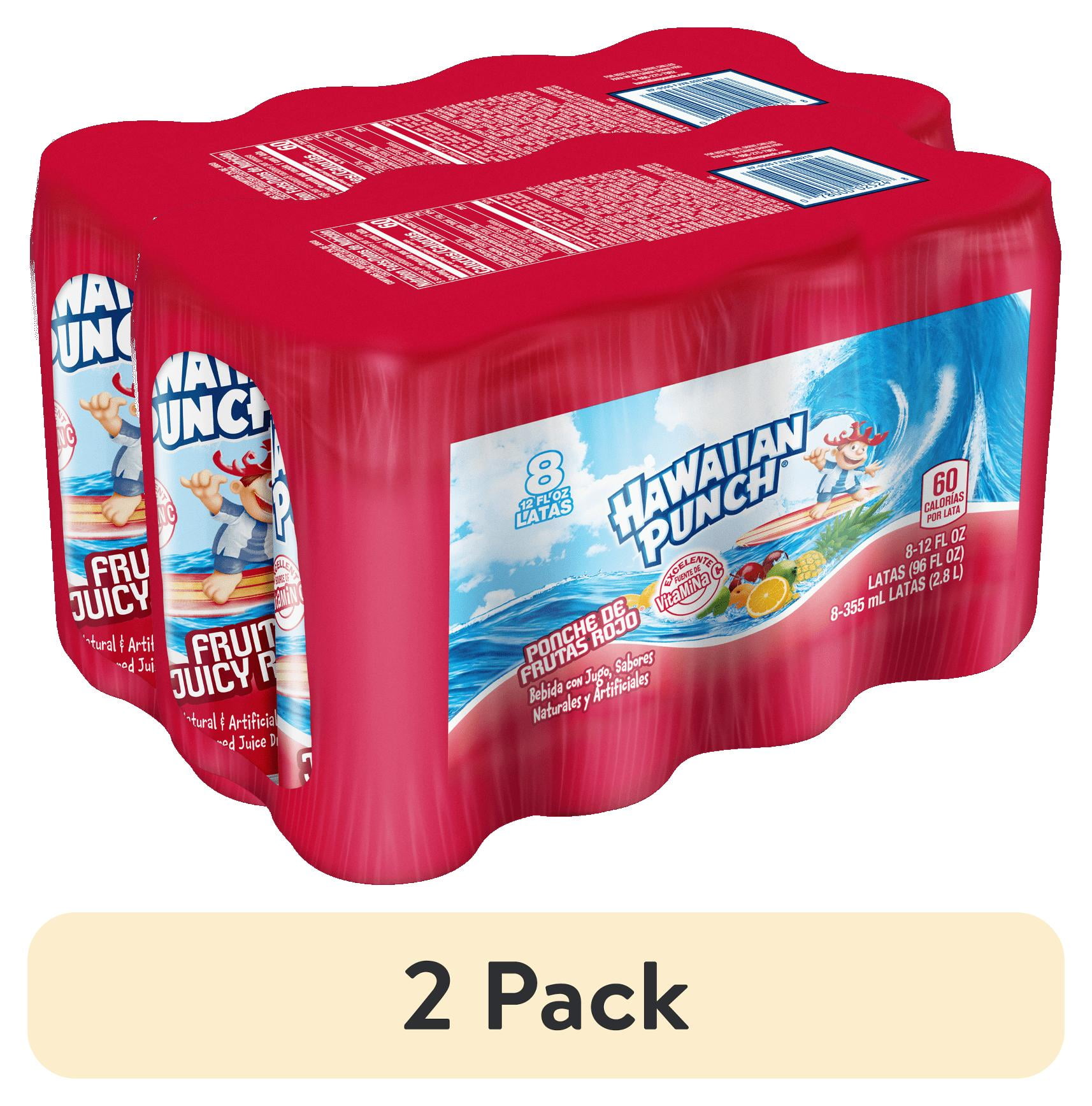 (2 pack) Hawaiian Punch, Fruit Punch Smooth and Liquid Juice Drink, 8 ...