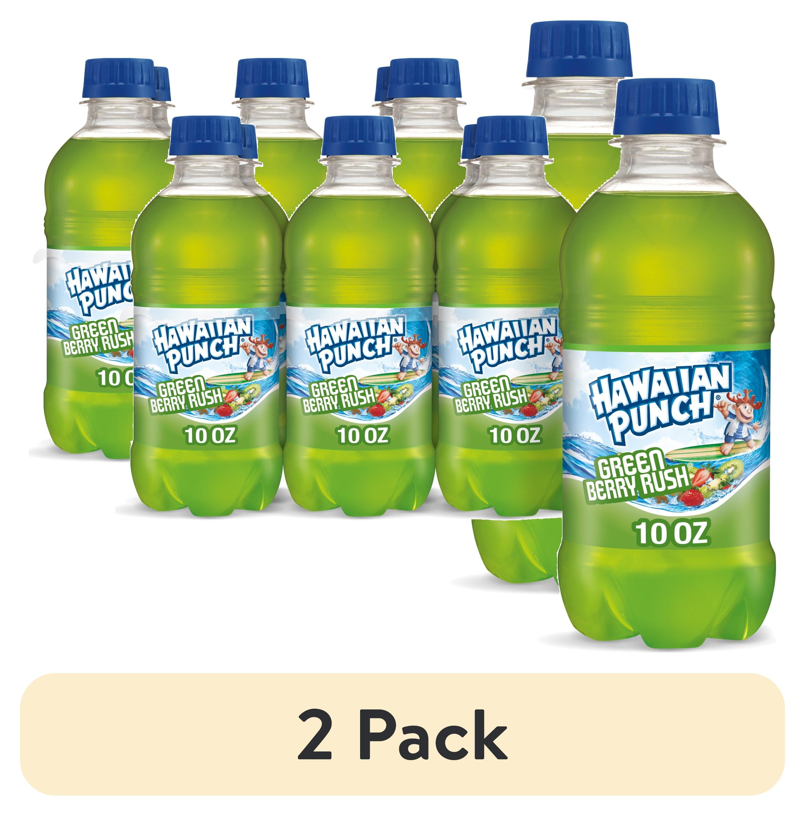 (2 pack) Hawaiian Punch Green Berry Rush Juice, 10 fl oz, 6 Count ...
