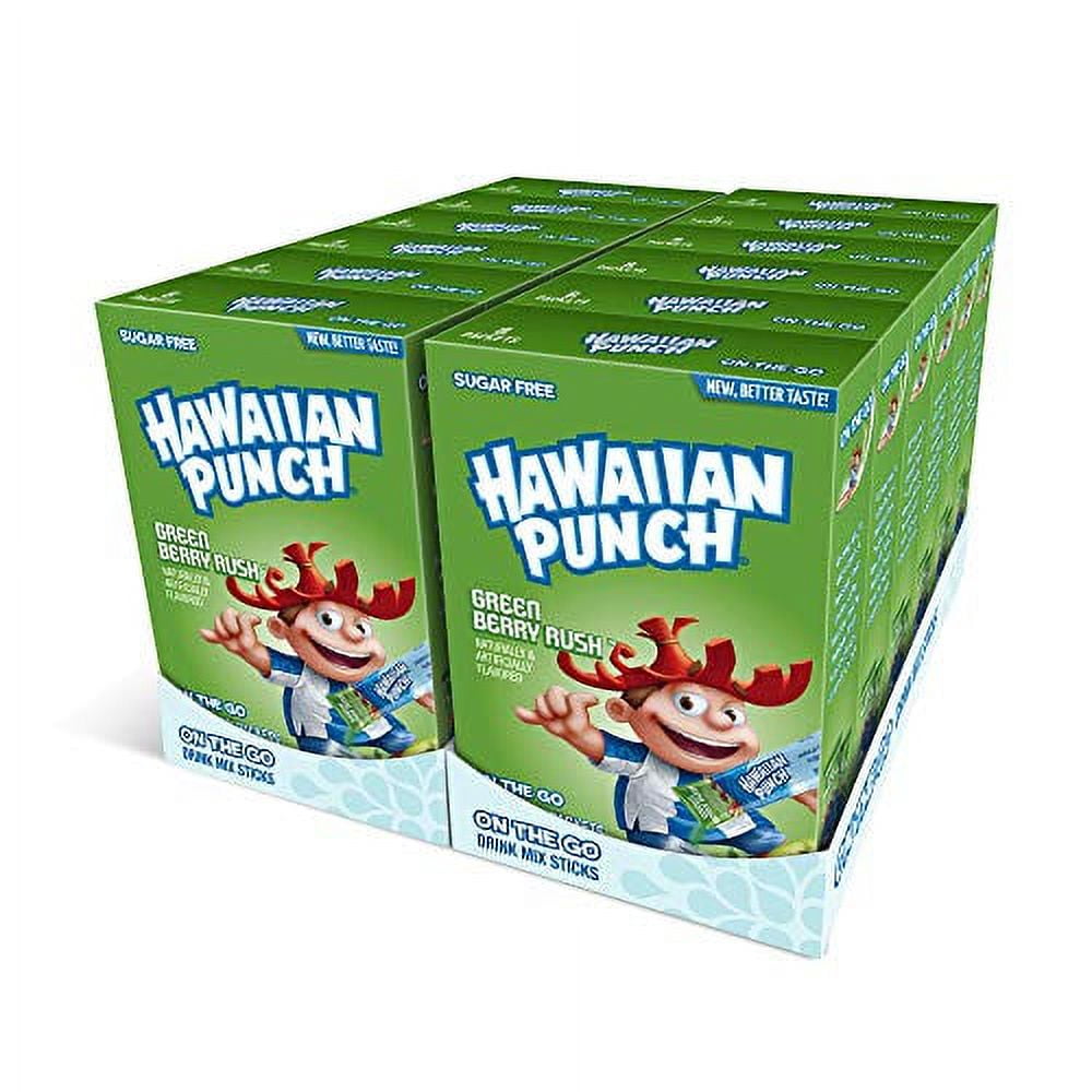 Hawaiian Punch Green Berry Rush - Sugar-Free Drink Mix (12 Boxes, 72 ...