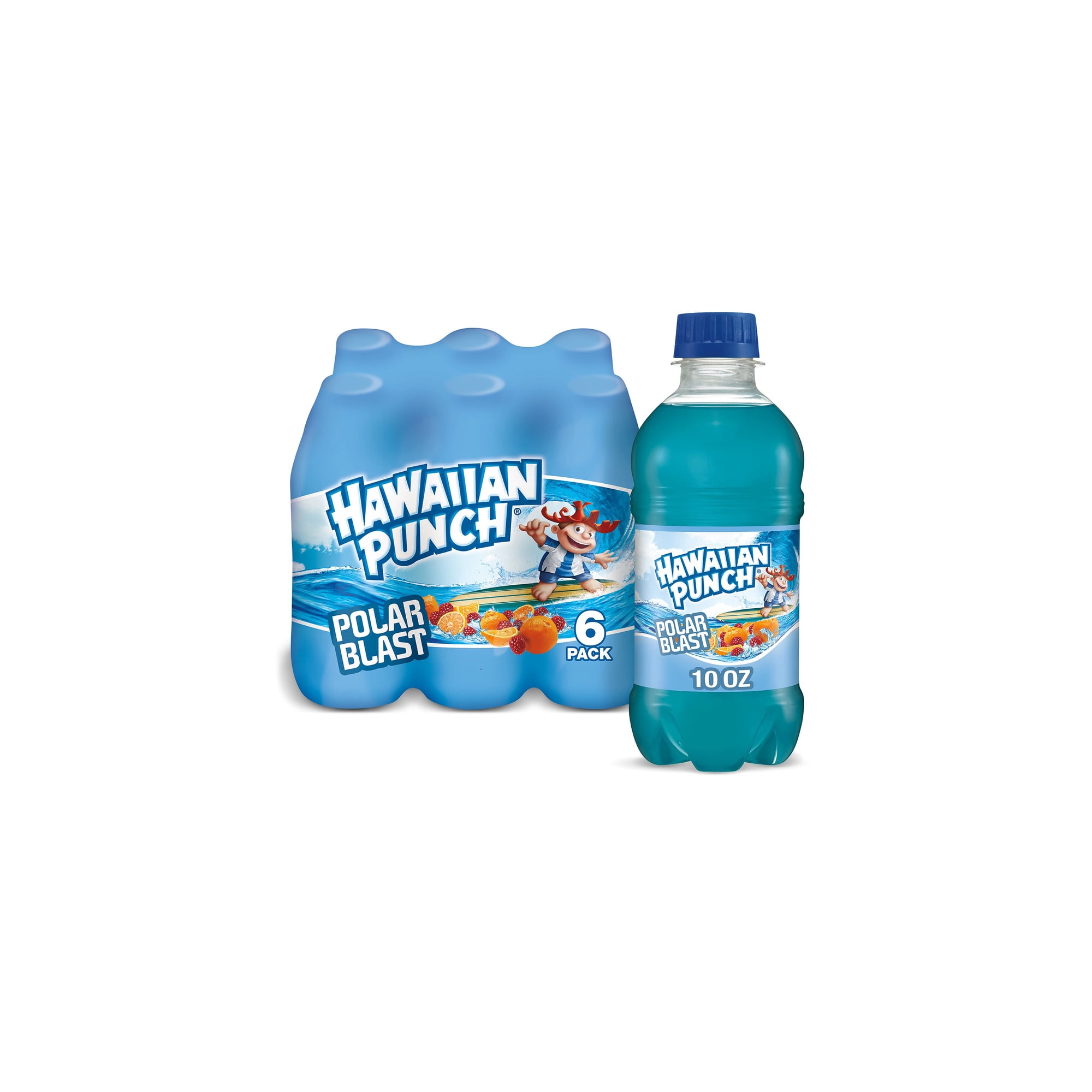 Hawaiian Punch Polar Blast, 10 fl oz, 6-Count (Pack of 20) - Walmart.com