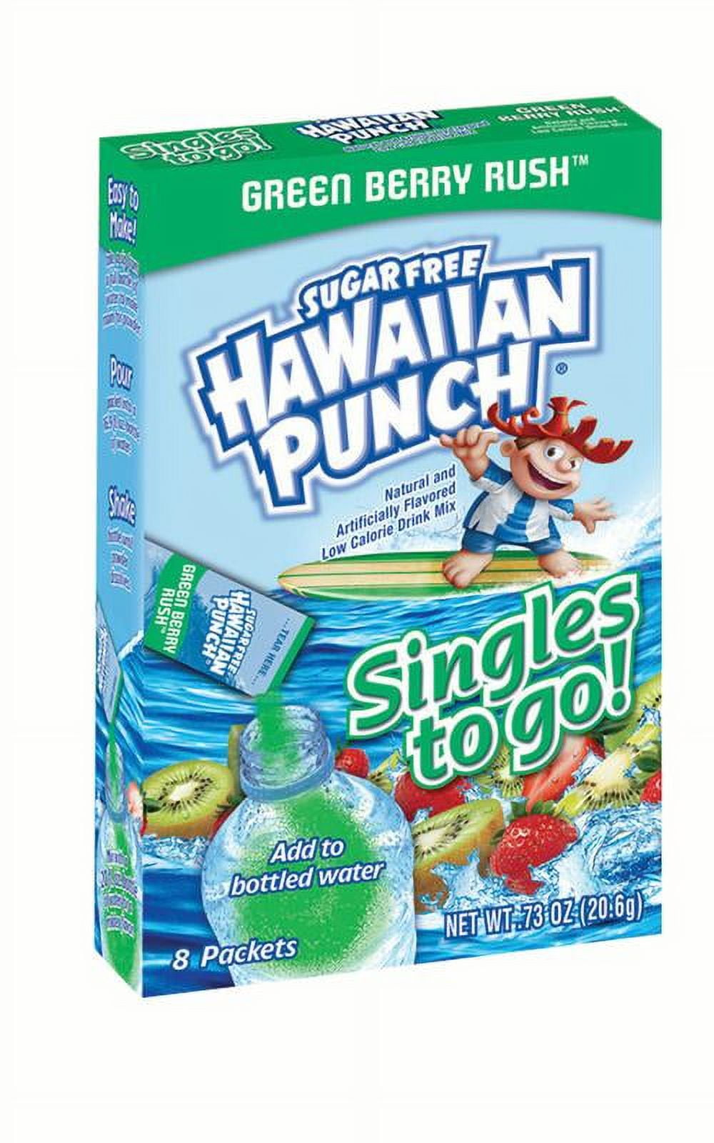 Hawaiian Punch Sugar-Free Green Berry Rush,To Go Drink Mix Singles, 0. ...