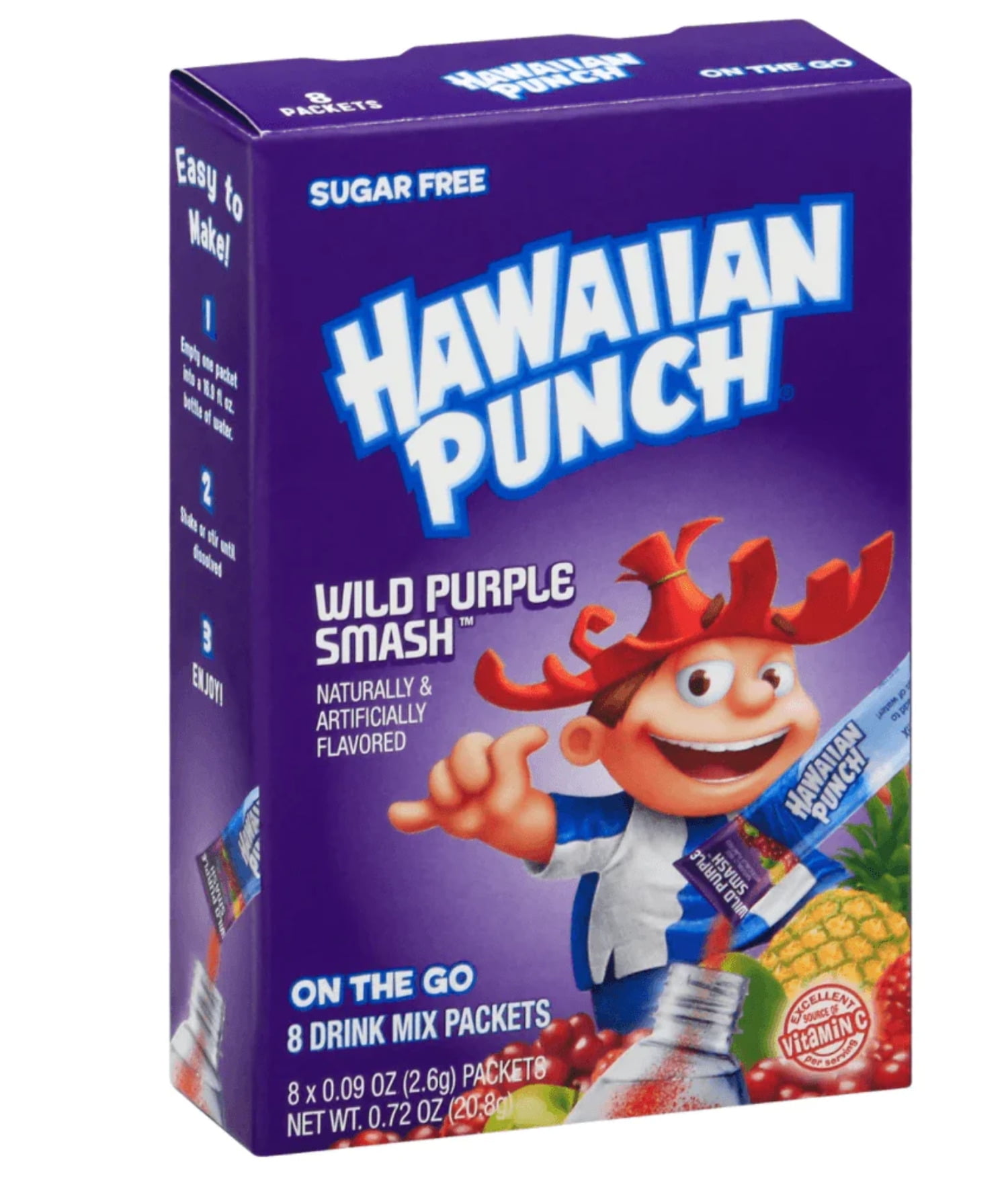 Hawaiian Punch Wild Purple Smash On The Go Drink Mix Packets, 0.09 oz ...