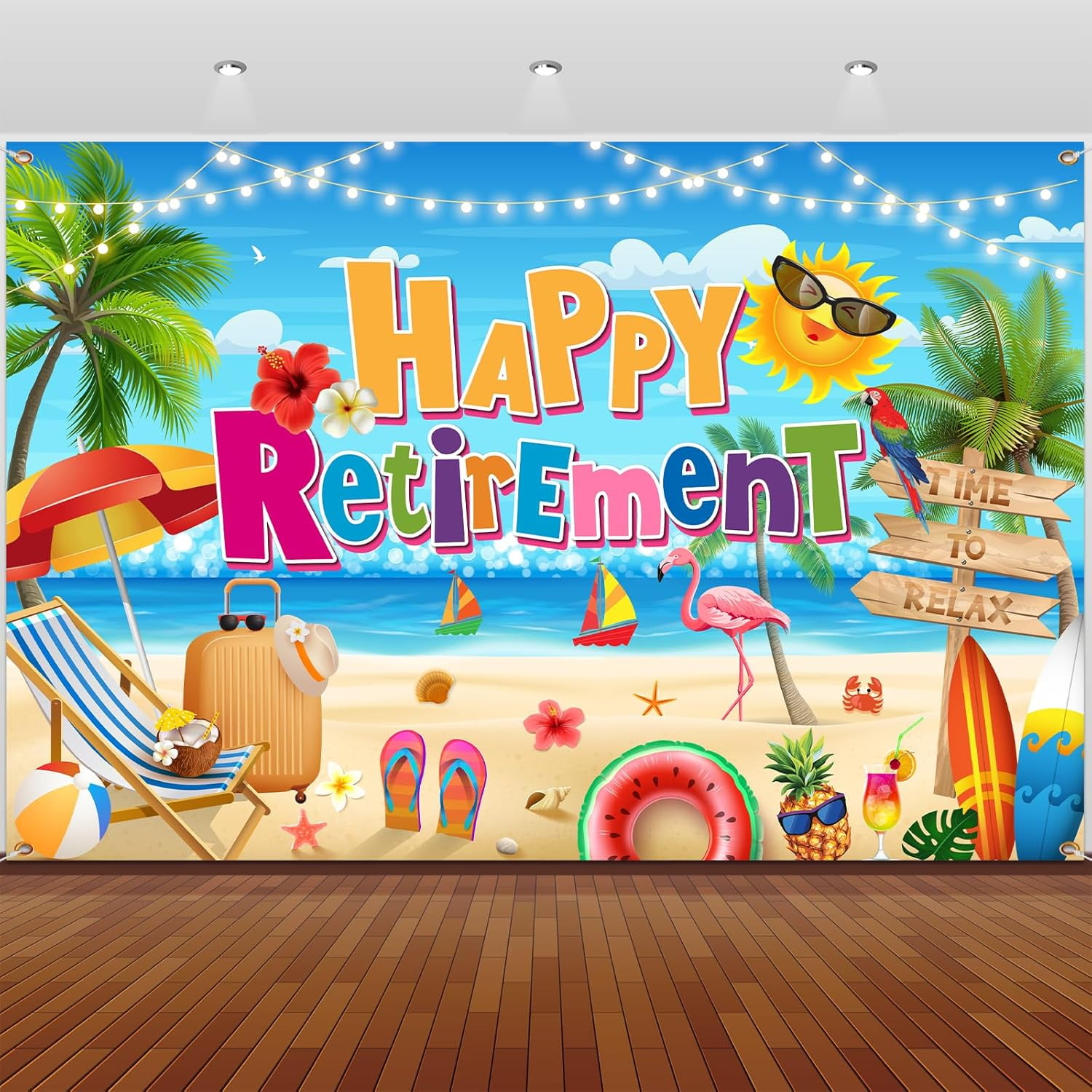 Hawaiian Retirement Party Decorations Hawaiian Happy Retirement ...