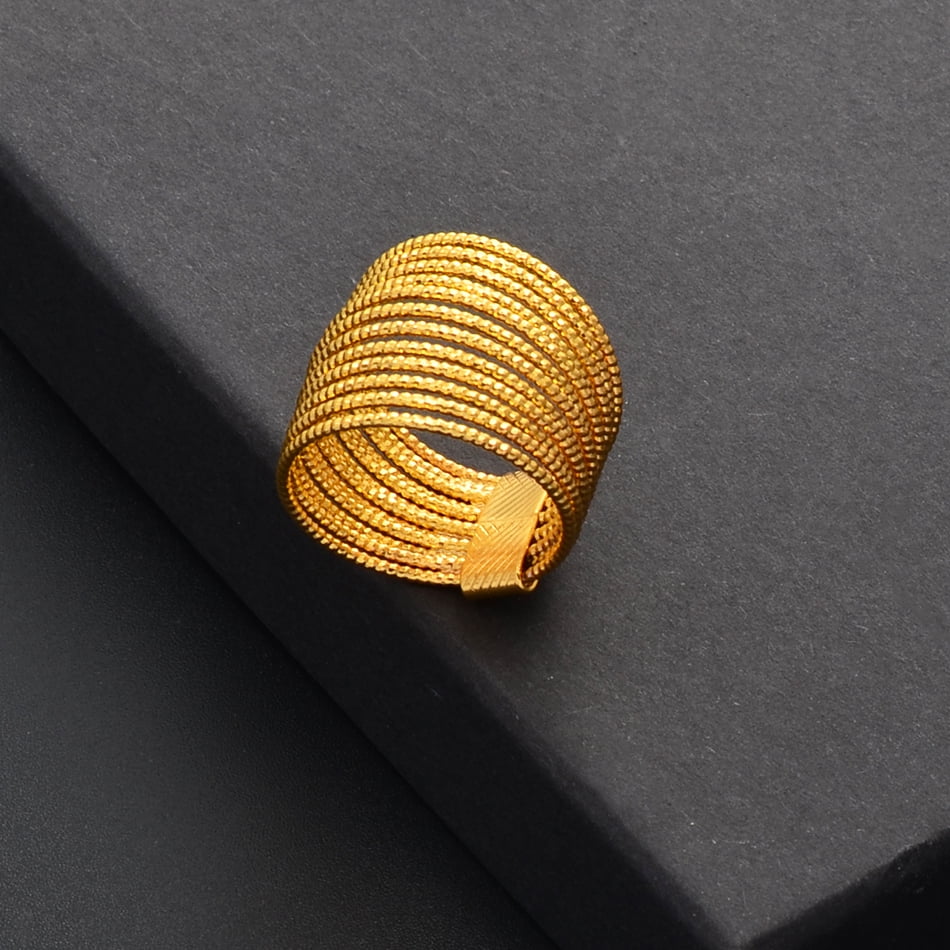Hawaiian Ring for Women Girs 14k Yellow Gold African Arab Finger Rings ...
