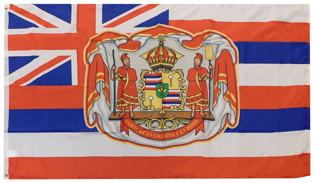 Hawaiian Royal Coat of Arms 100D Woven Poly Nylon Flag 3x5 3'x5 ...