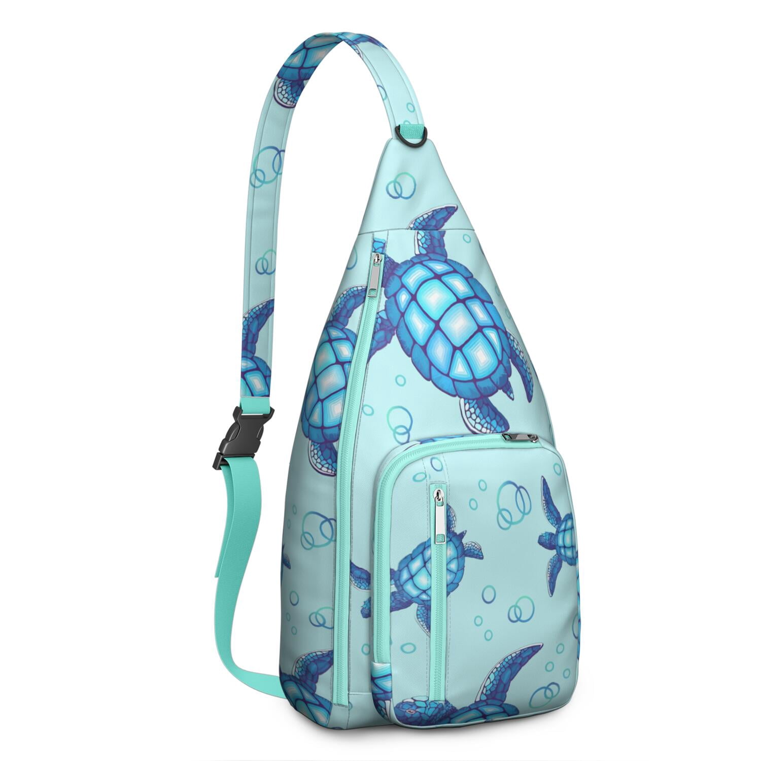 Hawaiian Sea Turtle Print Sling Bag - Tropical Ocean Animal Design ...
