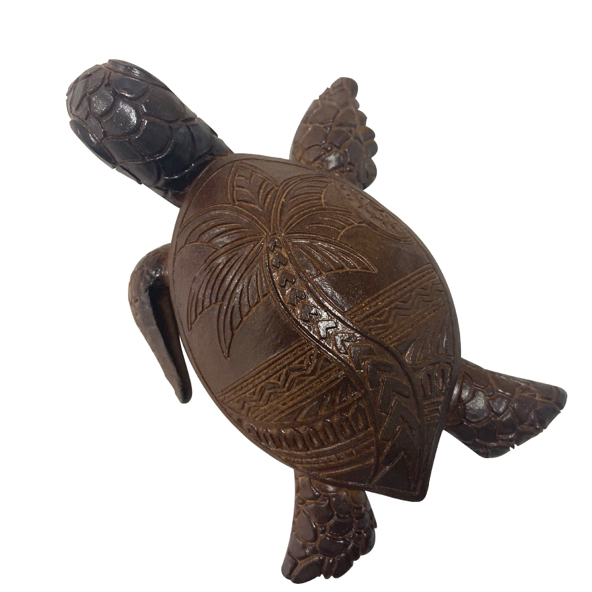 Hawaiian Sea Turtle Statue Resin Garden Tortoise Figurine Hand-Carved ...