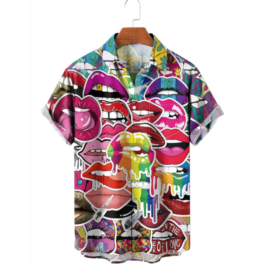Hawaiian Sexy Men'S Shirt For Men Summer Floral Blouse 3d Printing ...