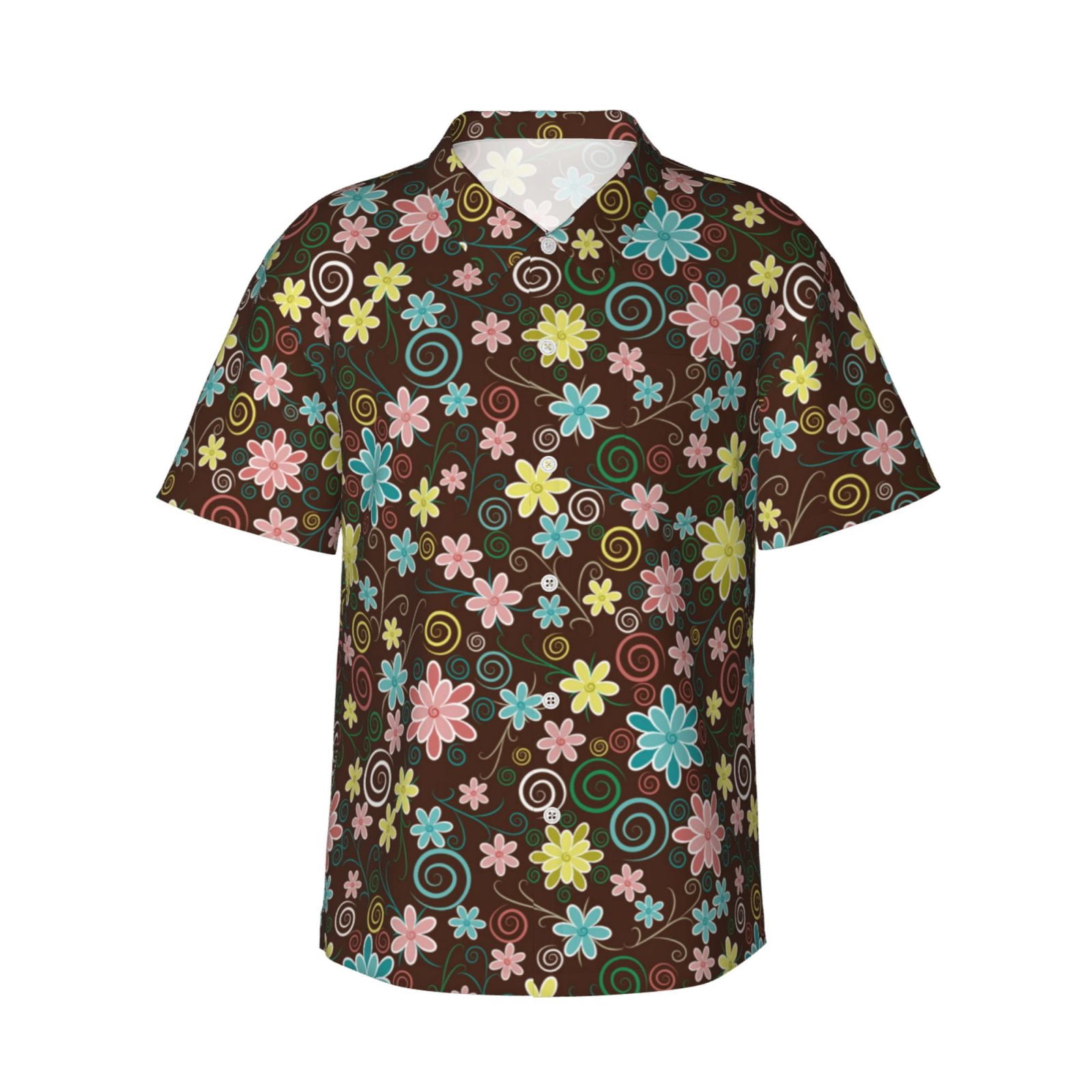 Hawaiian Shirt For Men, Colorful Flowers_A Summer Shirts For Men, Mens ...