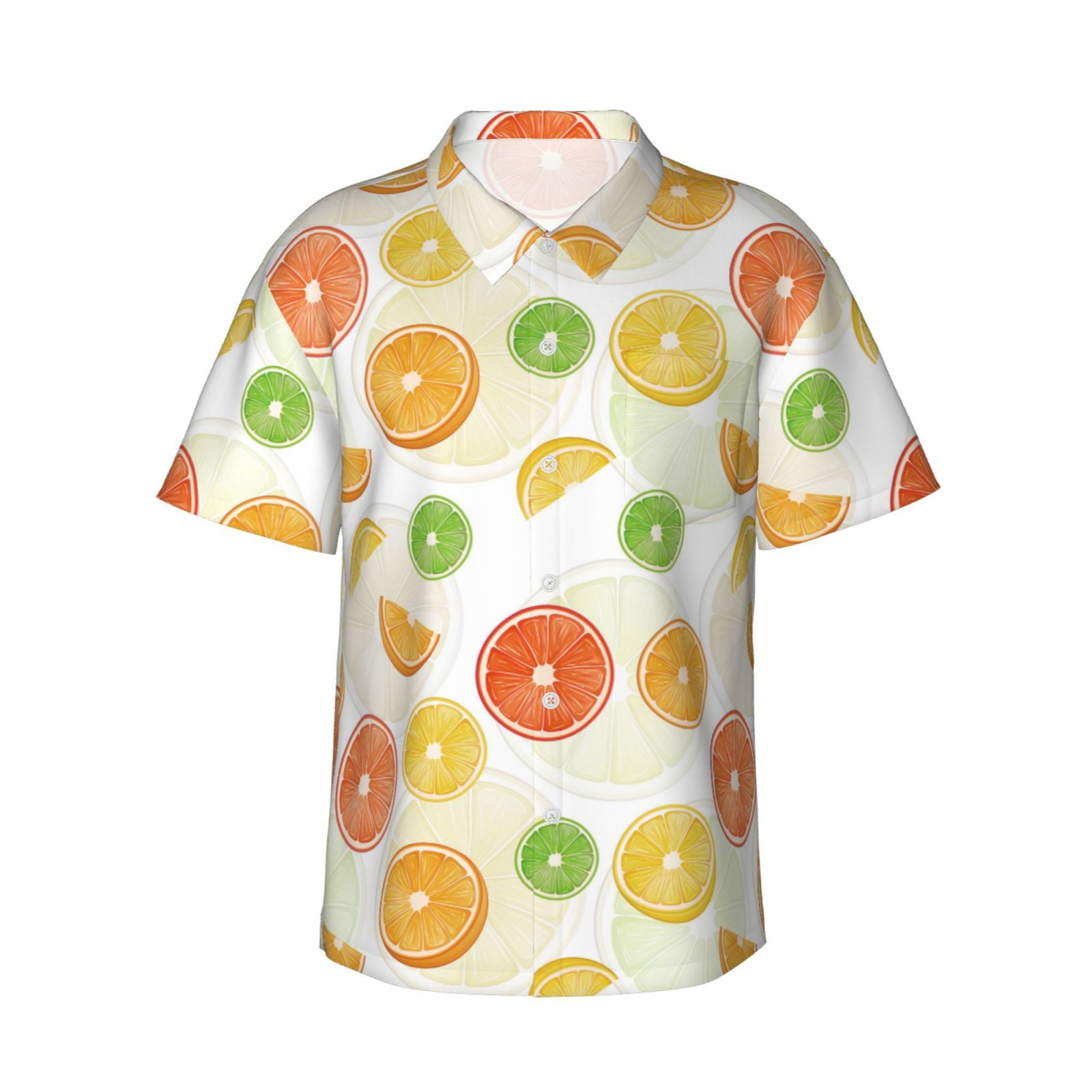 Hawaiian Shirt For Men, Colorful Lemons Mens Button Down Short Sleeve ...