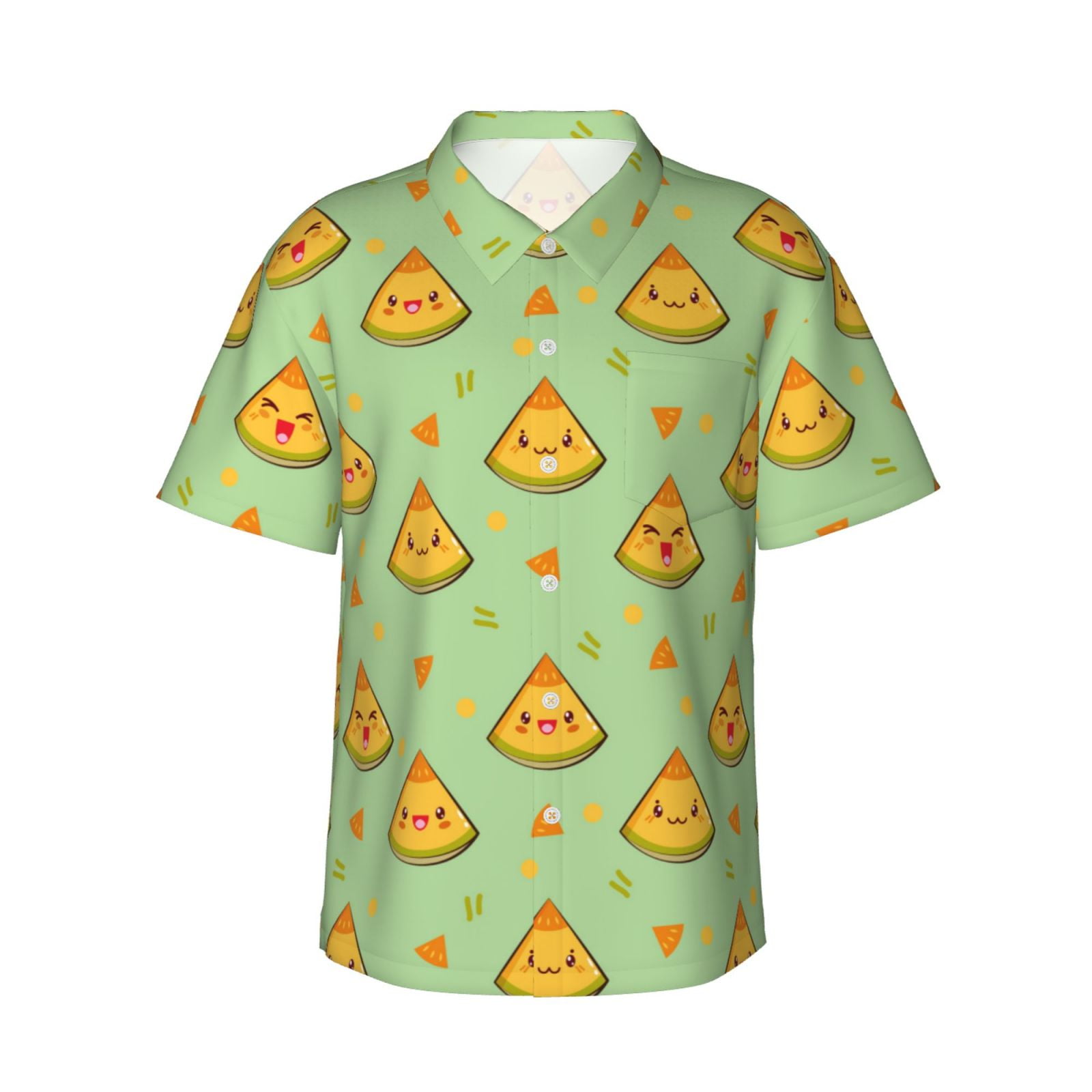 Hawaiian Shirt For Men, Cute Cantaloupe A Summer Shirts For Men, Mens ...