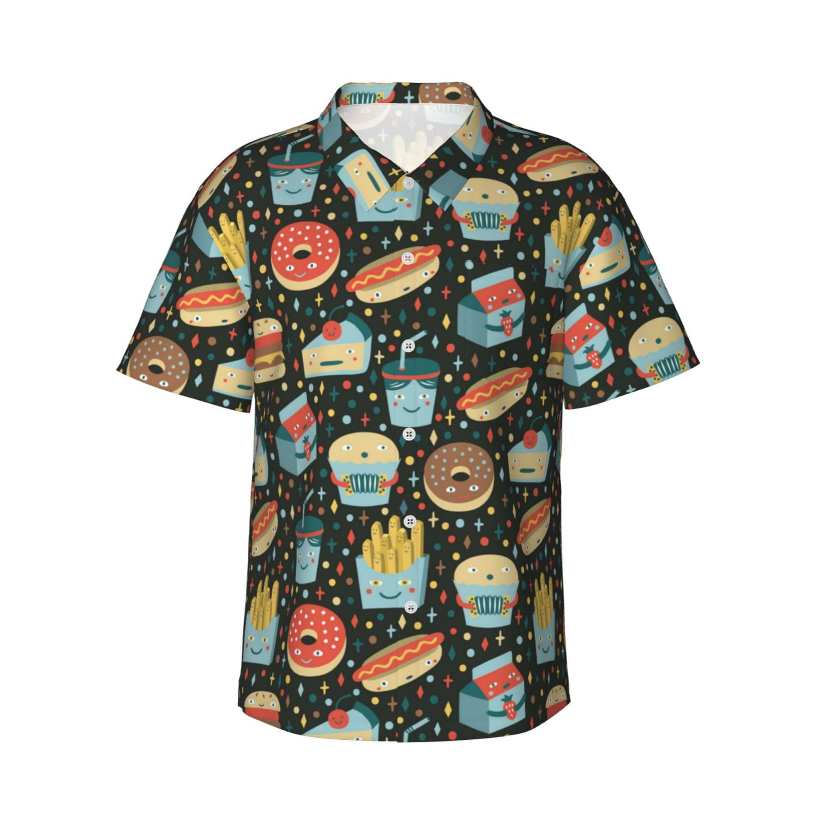 Hawaiian Shirt For Men, Cute Food Chip Donuts Summer Shirts For Men ...
