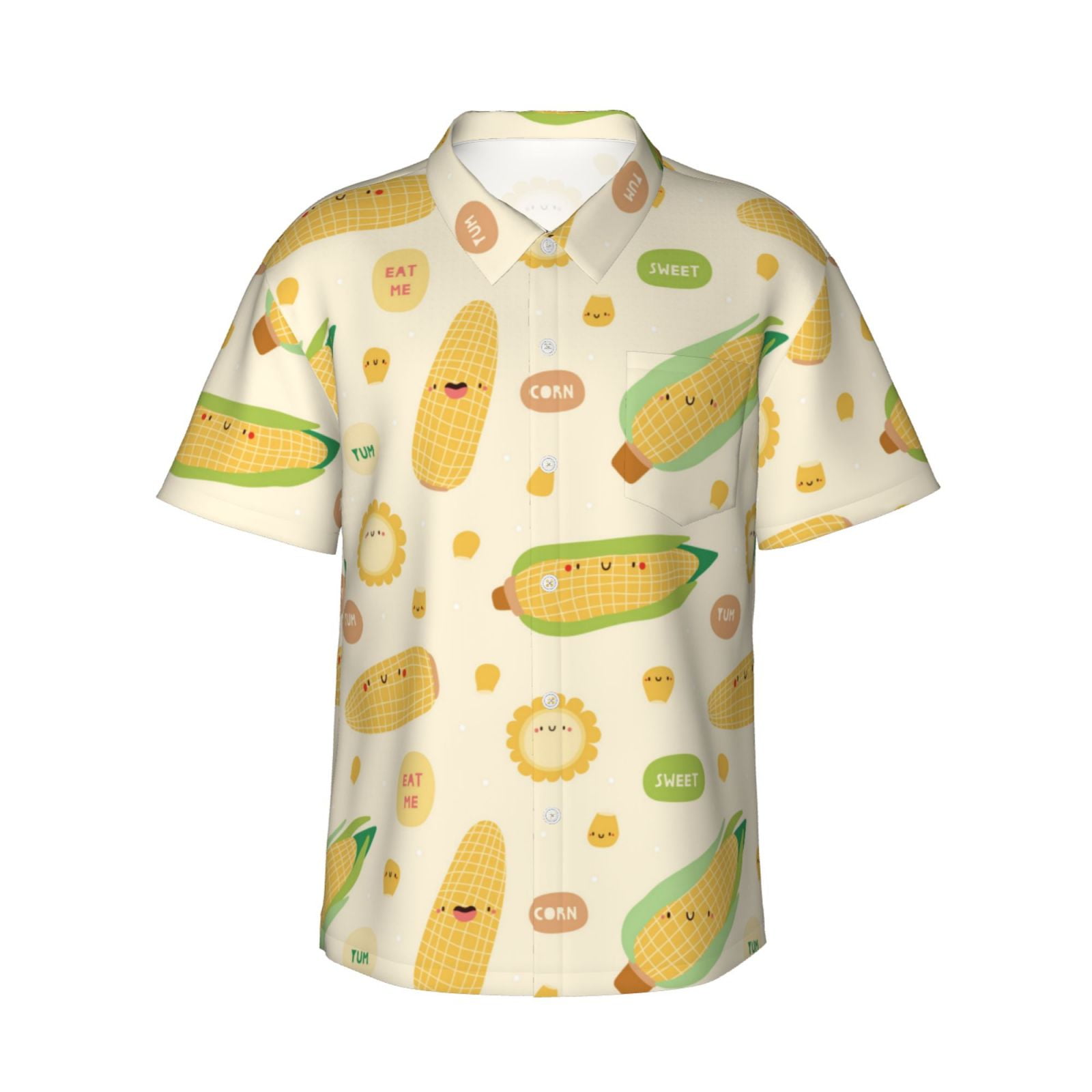 Hawaiian Shirt For Men, Cute Sweet Corn Summer Shirts For Men, Mens ...