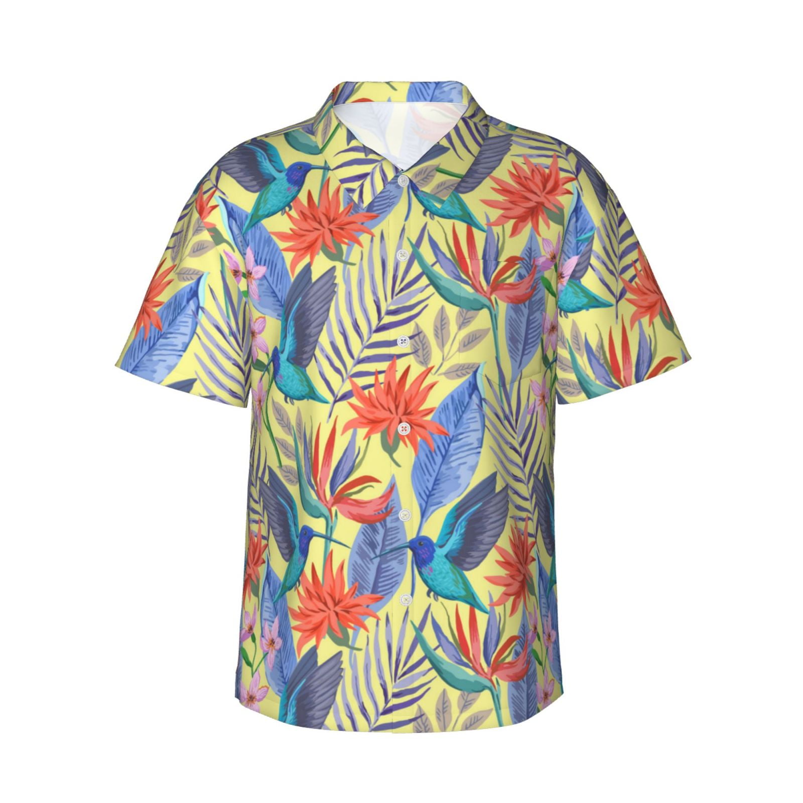 Hawaiian Shirt For Men, Exotic Flowers And Birds Summer Shirts For Men ...