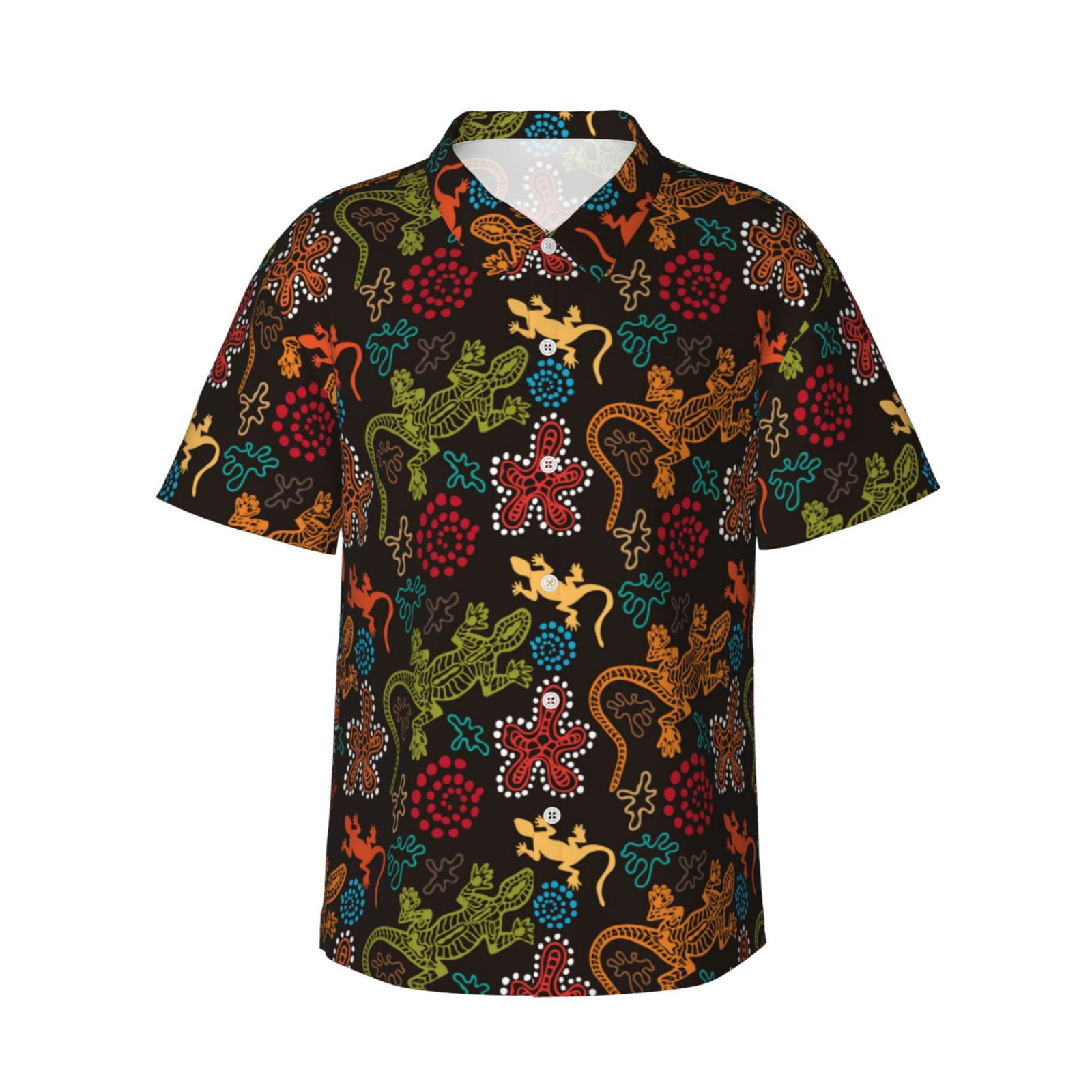 Hawaiian Shirt For Men, Exotic Gecko Lizard Colorful Summer Shirts For ...