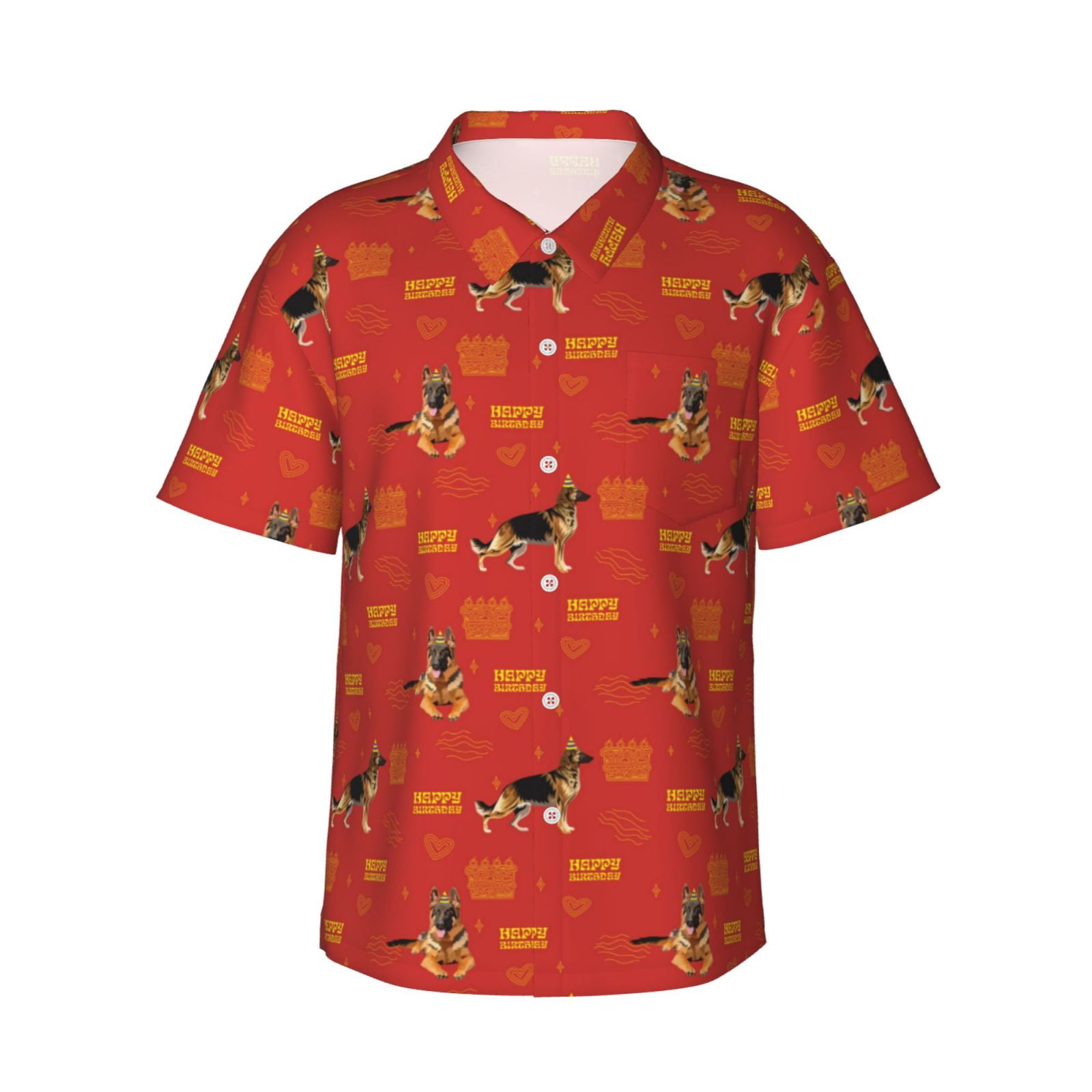 Hawaiian Shirt For Men, German Shepherd Dog No.1020 Casual Summer Beach ...