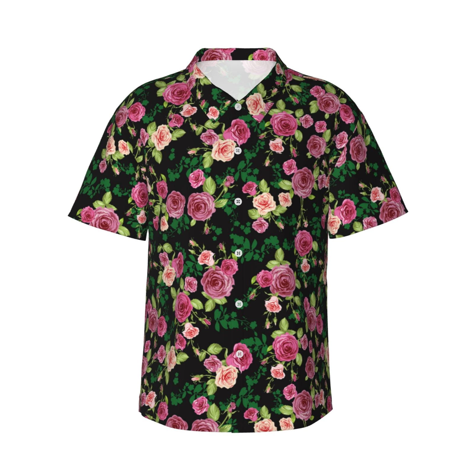 Hawaiian Shirt For Men, Gorgeous Rose Flowers Mens Button Down Short ...