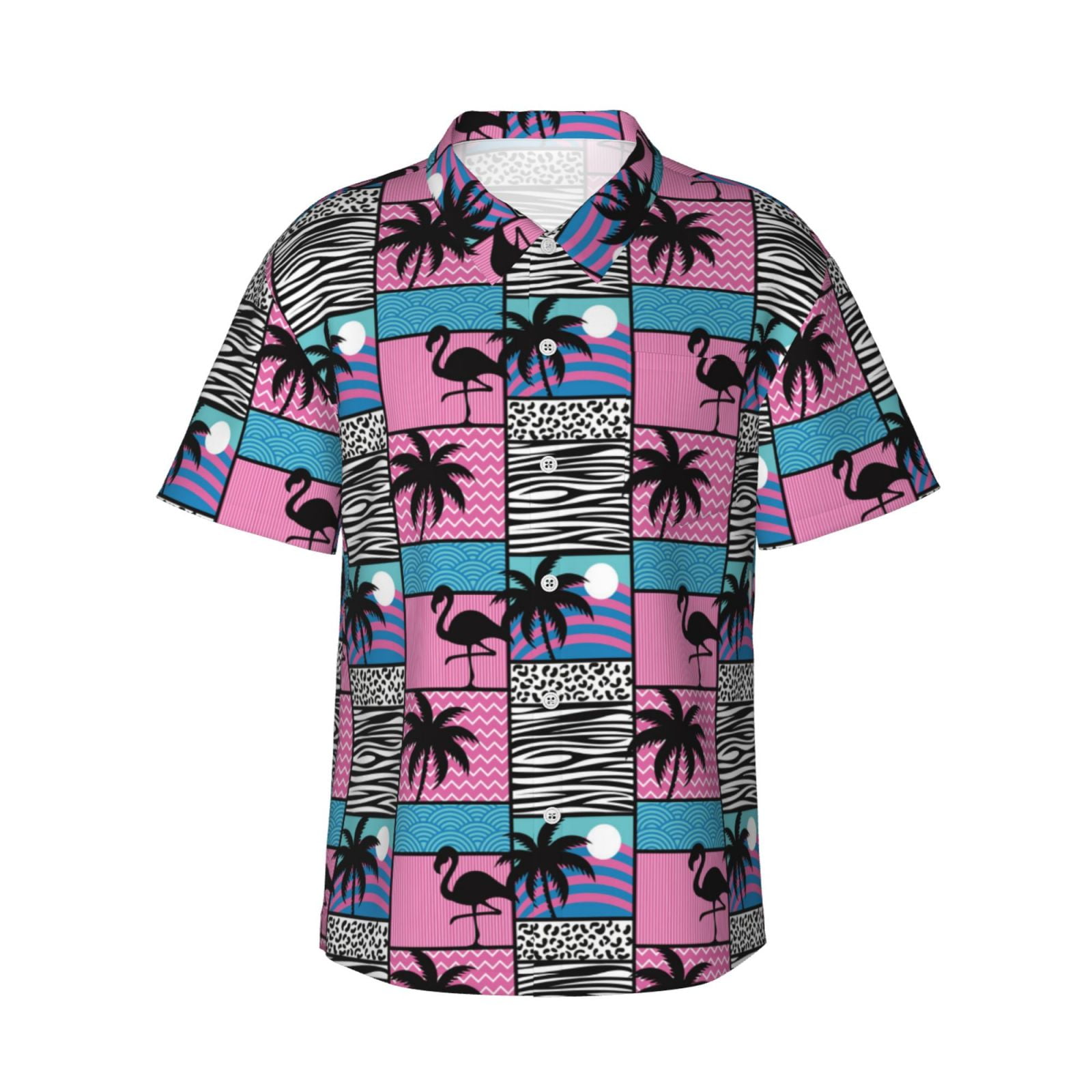 Hawaiian Shirt For Men, Hawaiian Style Square Mens Button Down Short ...