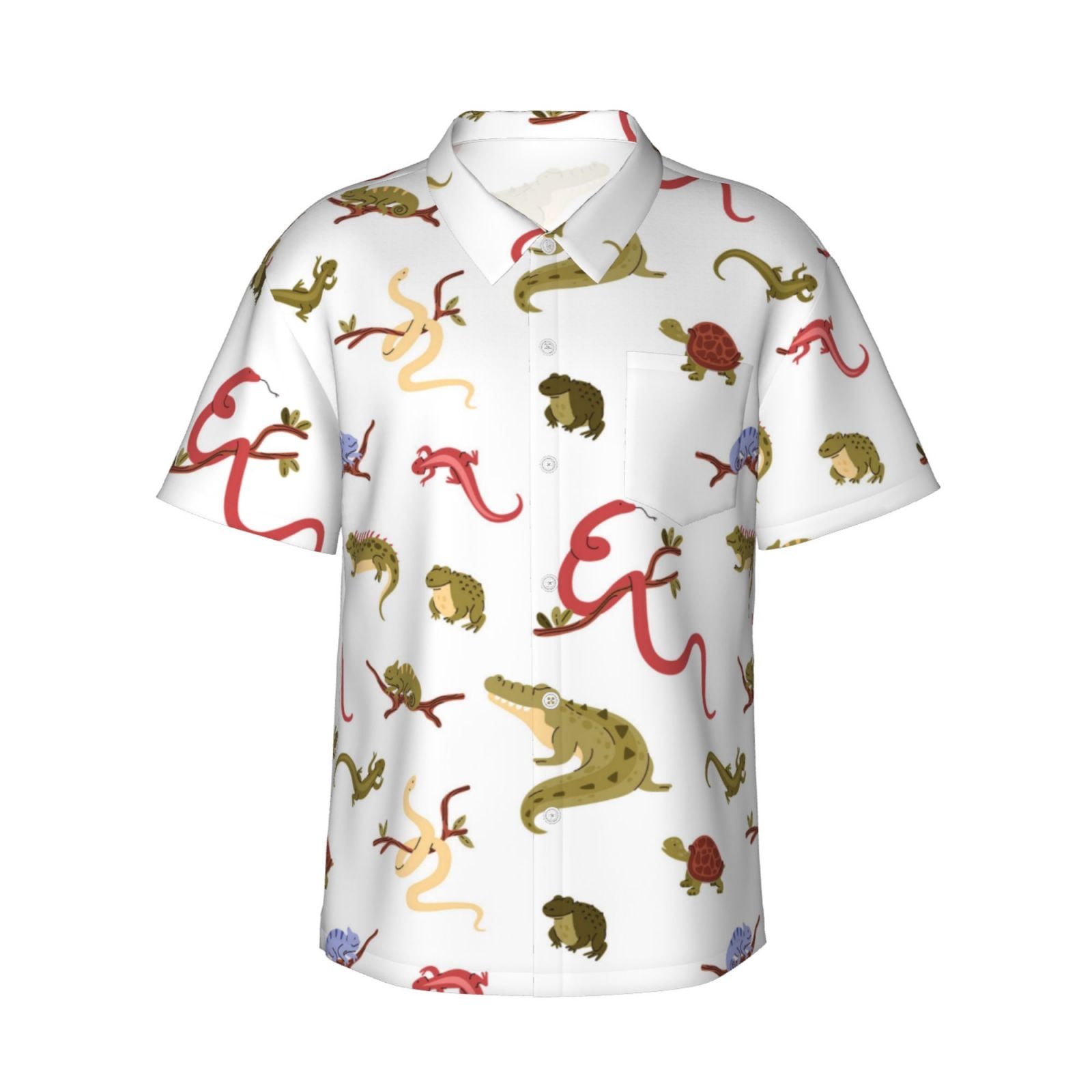 Hawaiian Shirt For Men, Lizard Snake Turtle Crocodile_A Summer Shirts ...