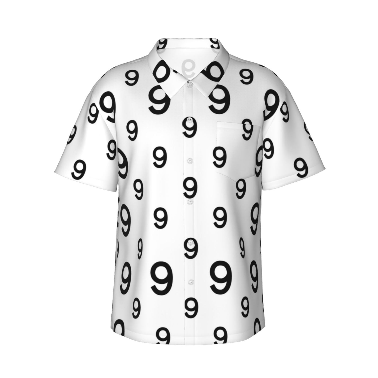 Hawaiian Shirt For Men, Math Number 9 Print Summer Shirts For Men, Mens ...