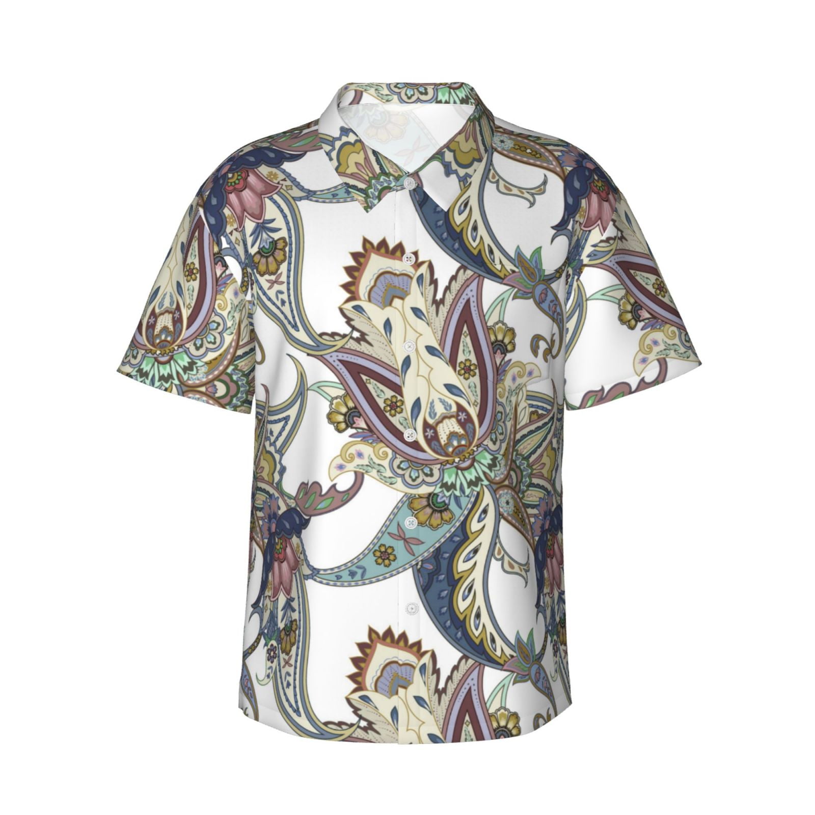 Hawaiian Shirt For Men, Paisley Pattern No.9022 Mens Button Down Short ...