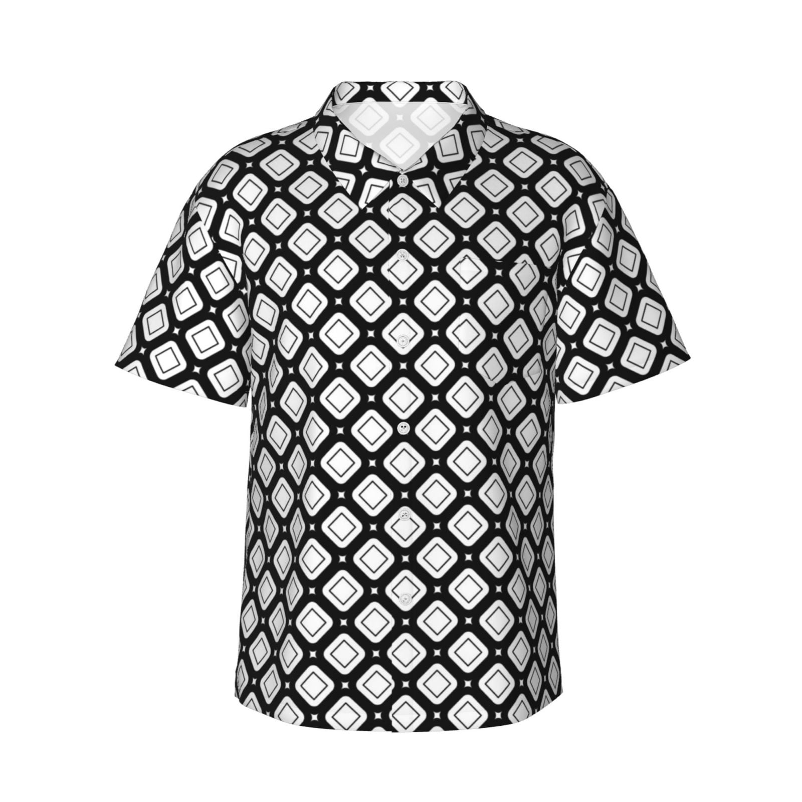 Hawaiian Shirt For Men, Rhombuses Geometry Pattern Summer Shirts For ...