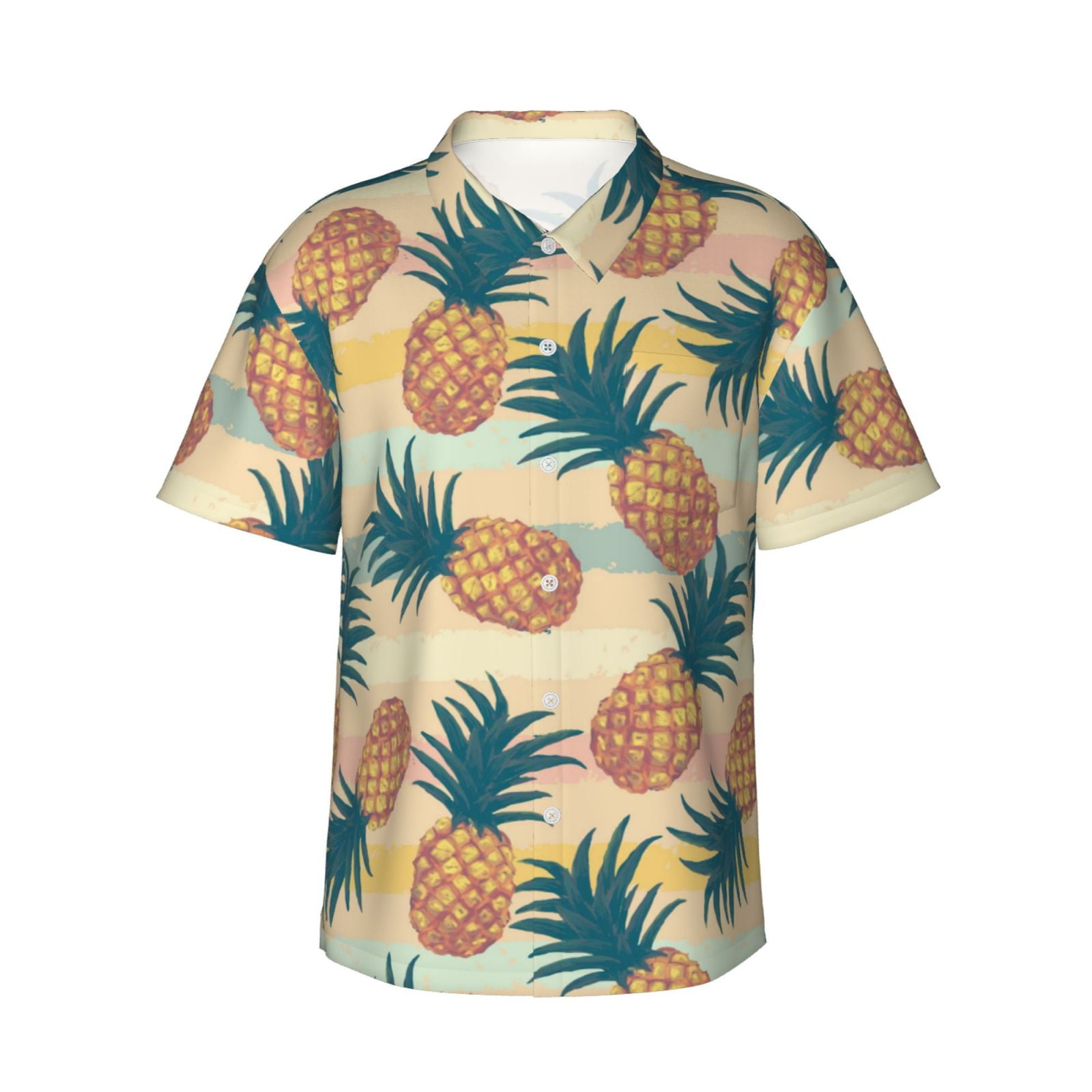 Hawaiian Shirt For Men, Summer Pineapple_A Mens Button Down Short ...
