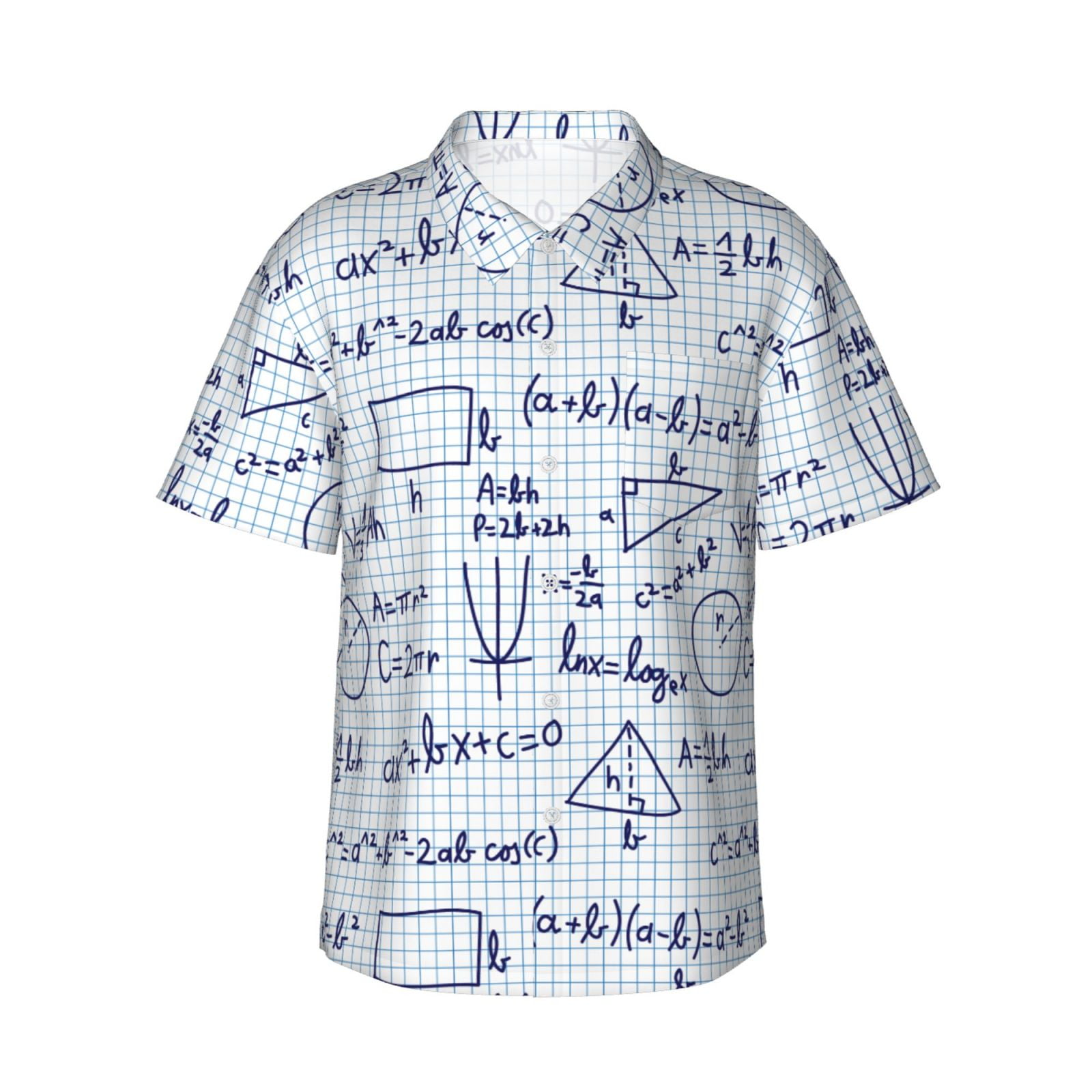 Hawaiian Shirt For Men, Tasteful Math Equation Mens Button Down Short ...
