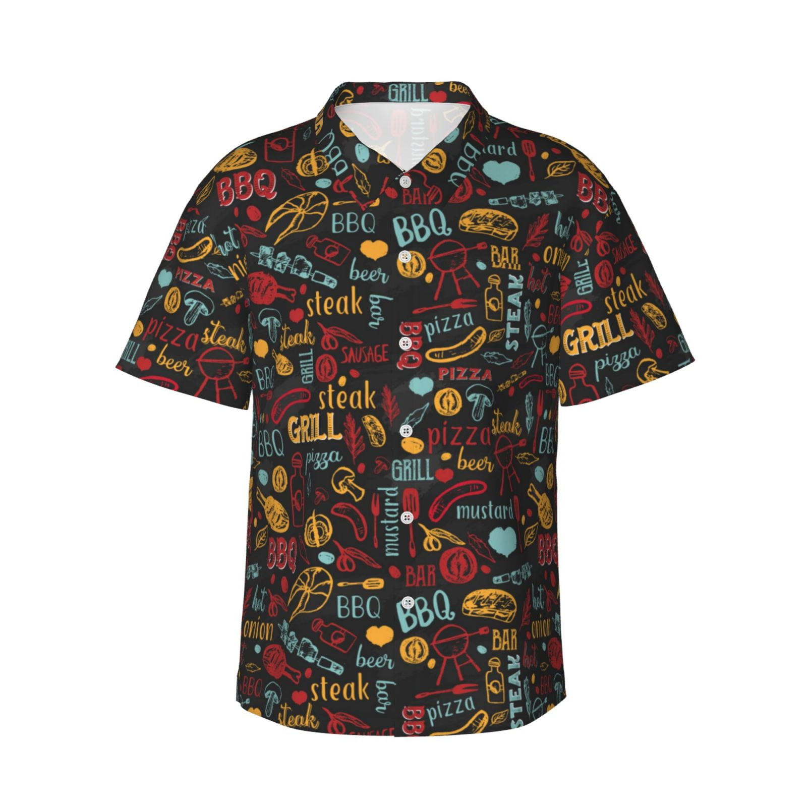 Hawaiian Shirt for Men, BBQ Barbecue Grill Summer Shirts for Men, Mens ...