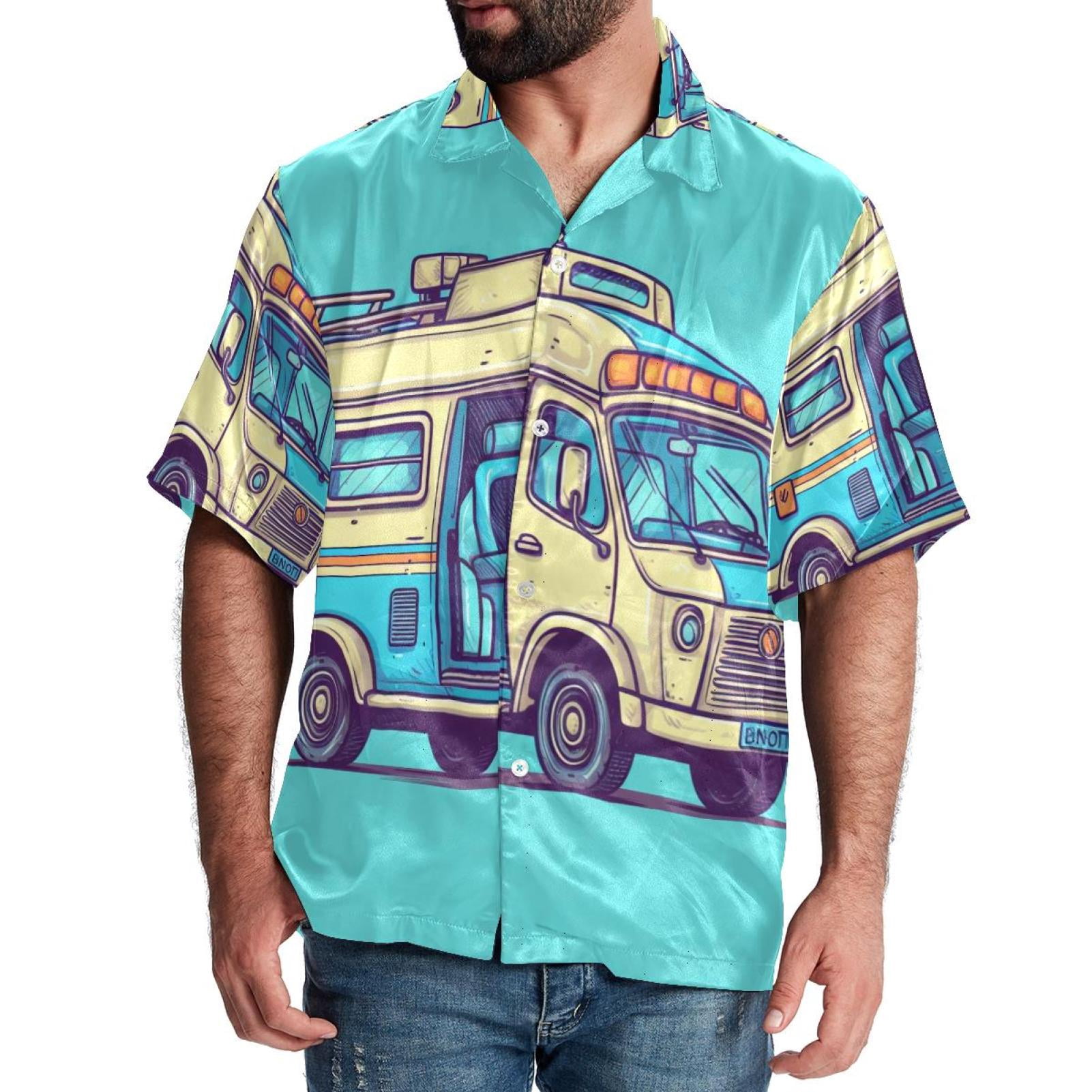 Happy Easter Egg Bunny Men's Casual Button Down Shirts Hawaiian Short ...